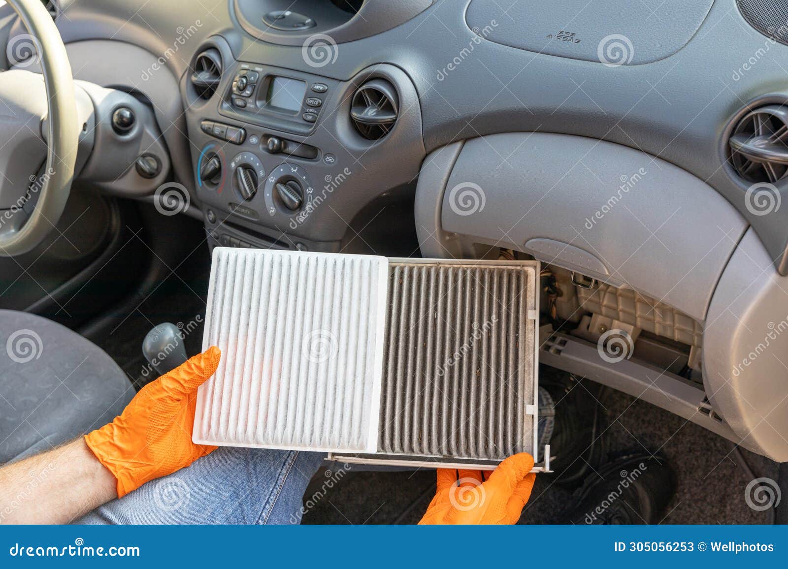 Replacing Cabin Air Filter for a Car Stock Image - Image of cabin ...