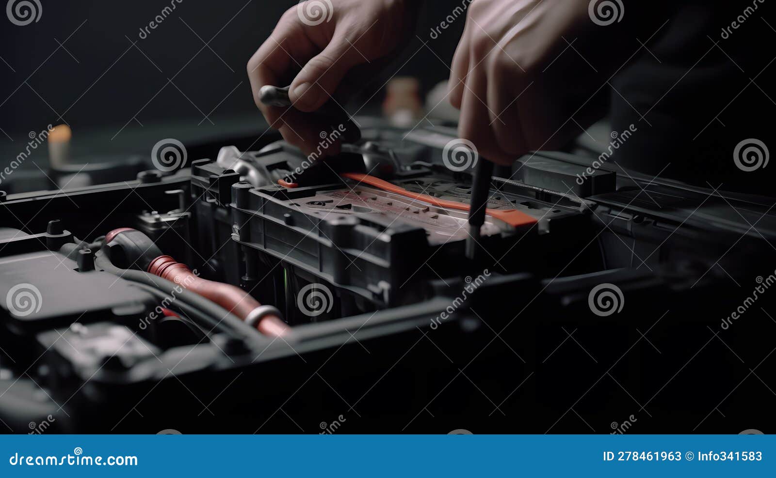 Replacing a Car Battery with a Socket Wrench and a New Ba One ...