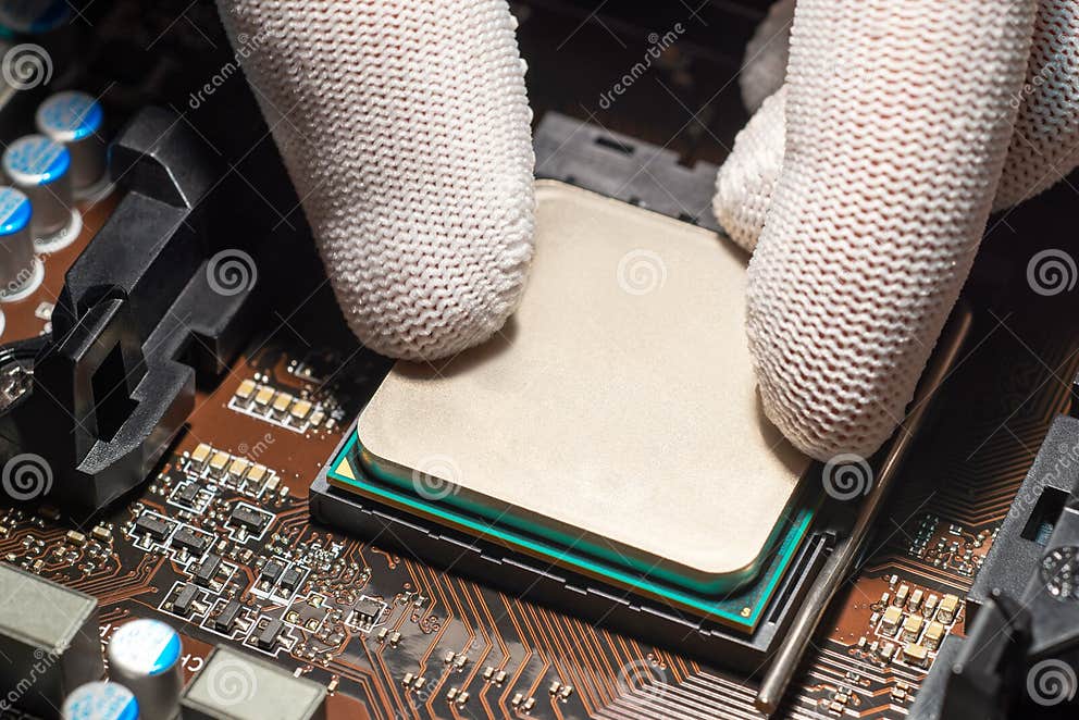 Replacing Central Processing Unit. Upgrade of the Computer CPU Stock ... Replacing Central Processing Unit. Upgrade of the Computer CPU Stock ...