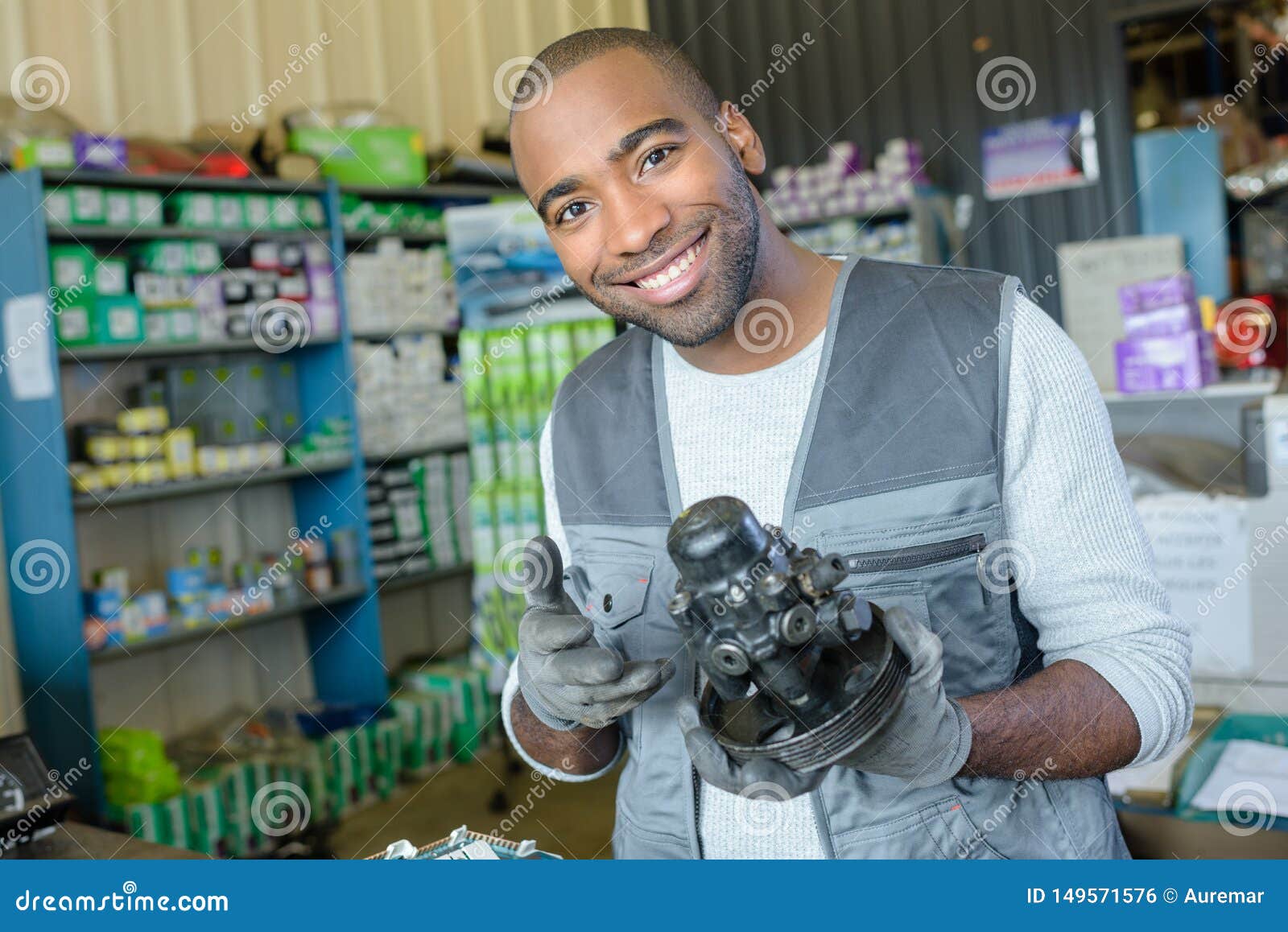 Replacing the Defective Part Stock Photo - Image of happy, defective ...