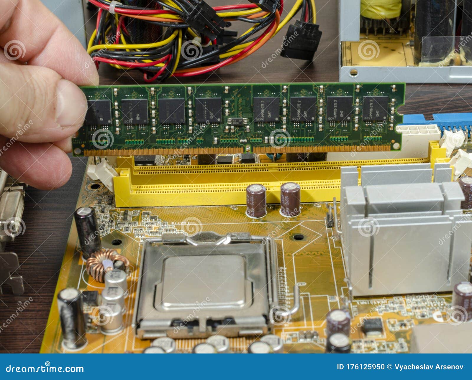 Replacing the Memory Strip on the Motherboard of a Personal Computer ...