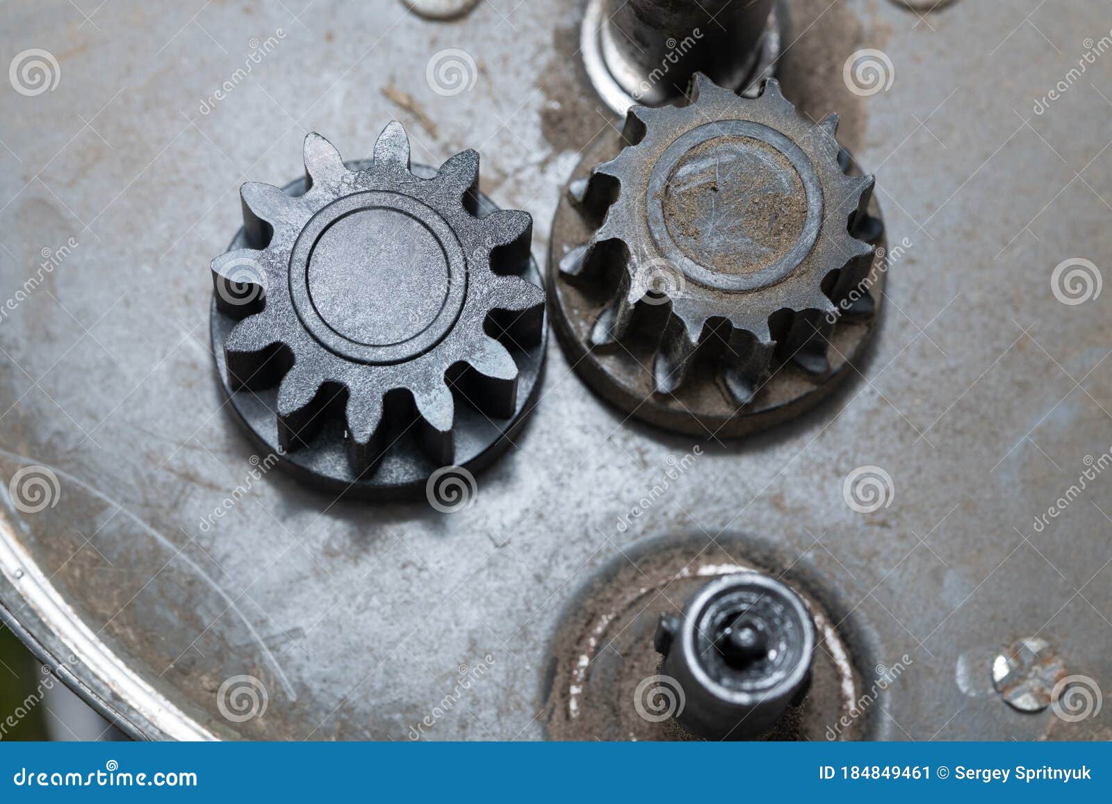 Replacing the Old Damaged Plastic Gear with a New One Stock Image ...