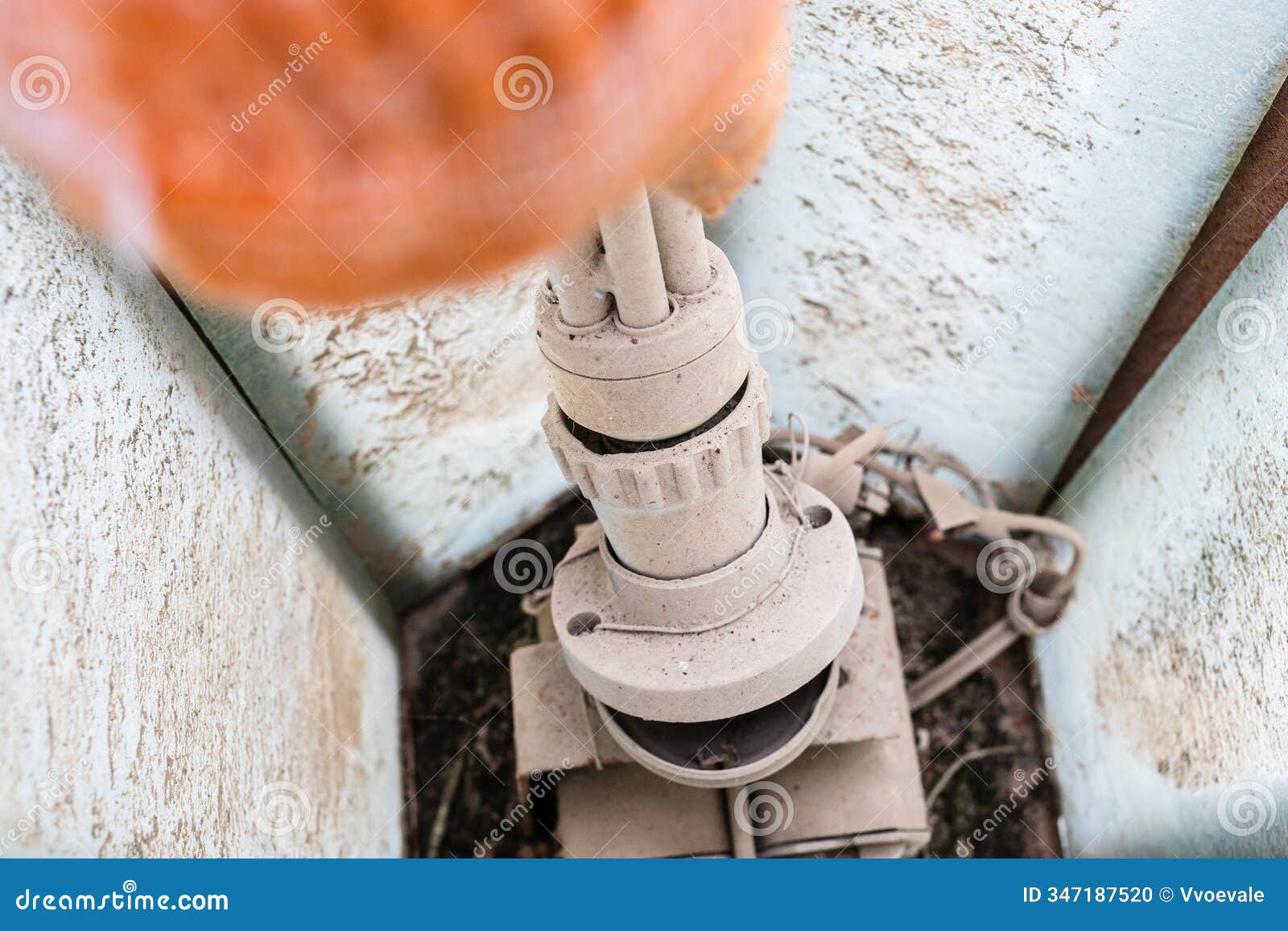 Replacing Old Halogen Lamp Inside Street Light Stock Photo - Image of ...