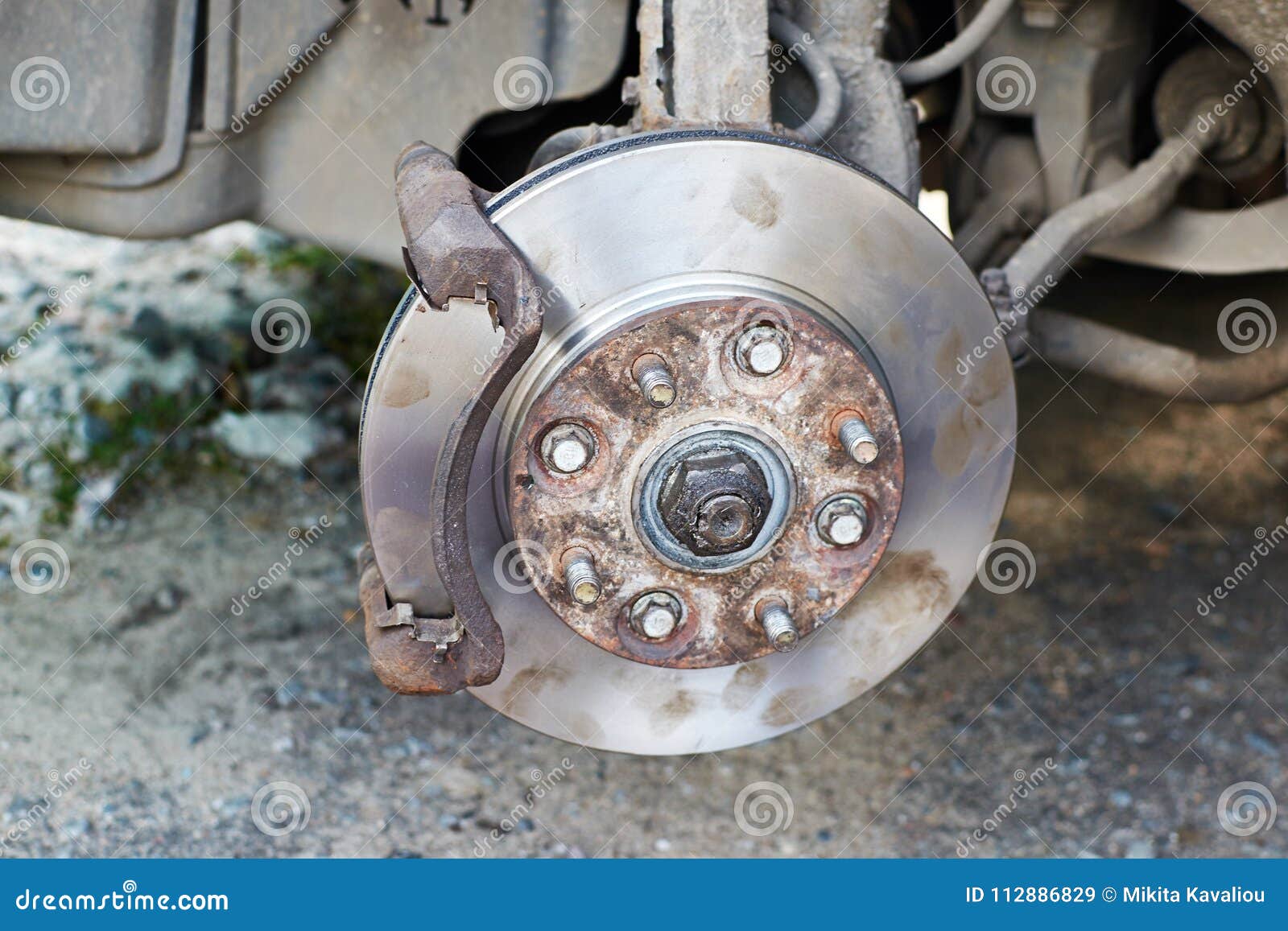Brake pads replacement stock image. Image of mechanic - 112886829