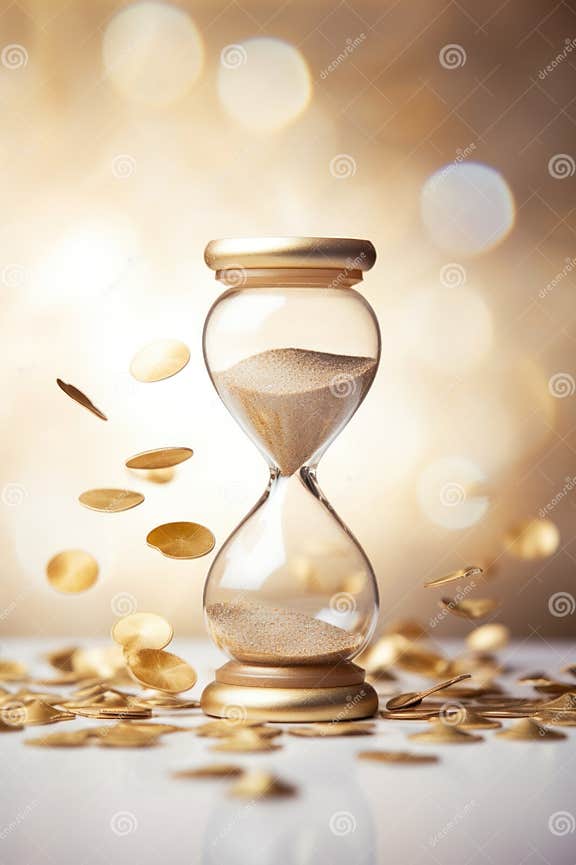 Replacing the Sand Inside the Hourglass AI Generated Stock Illustration ...