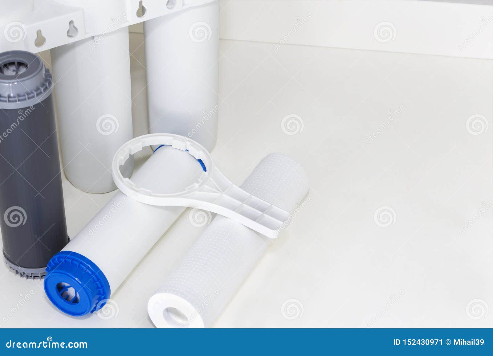 Replacing the Water Filter. Ecology Stock Image - Image of kitchen ...