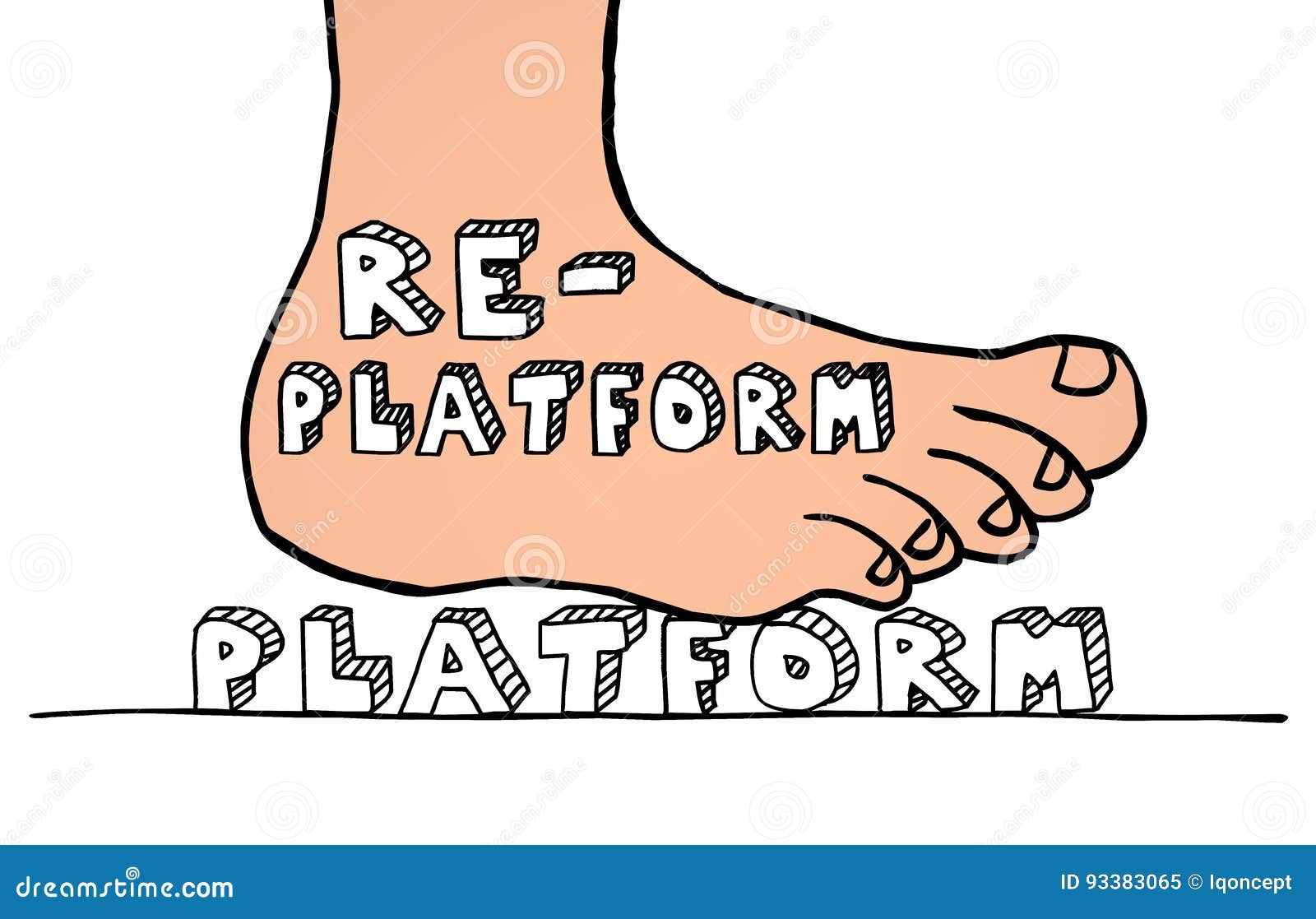 Replatform New Web Internet Change Foot Stomping Word Stock Image ...