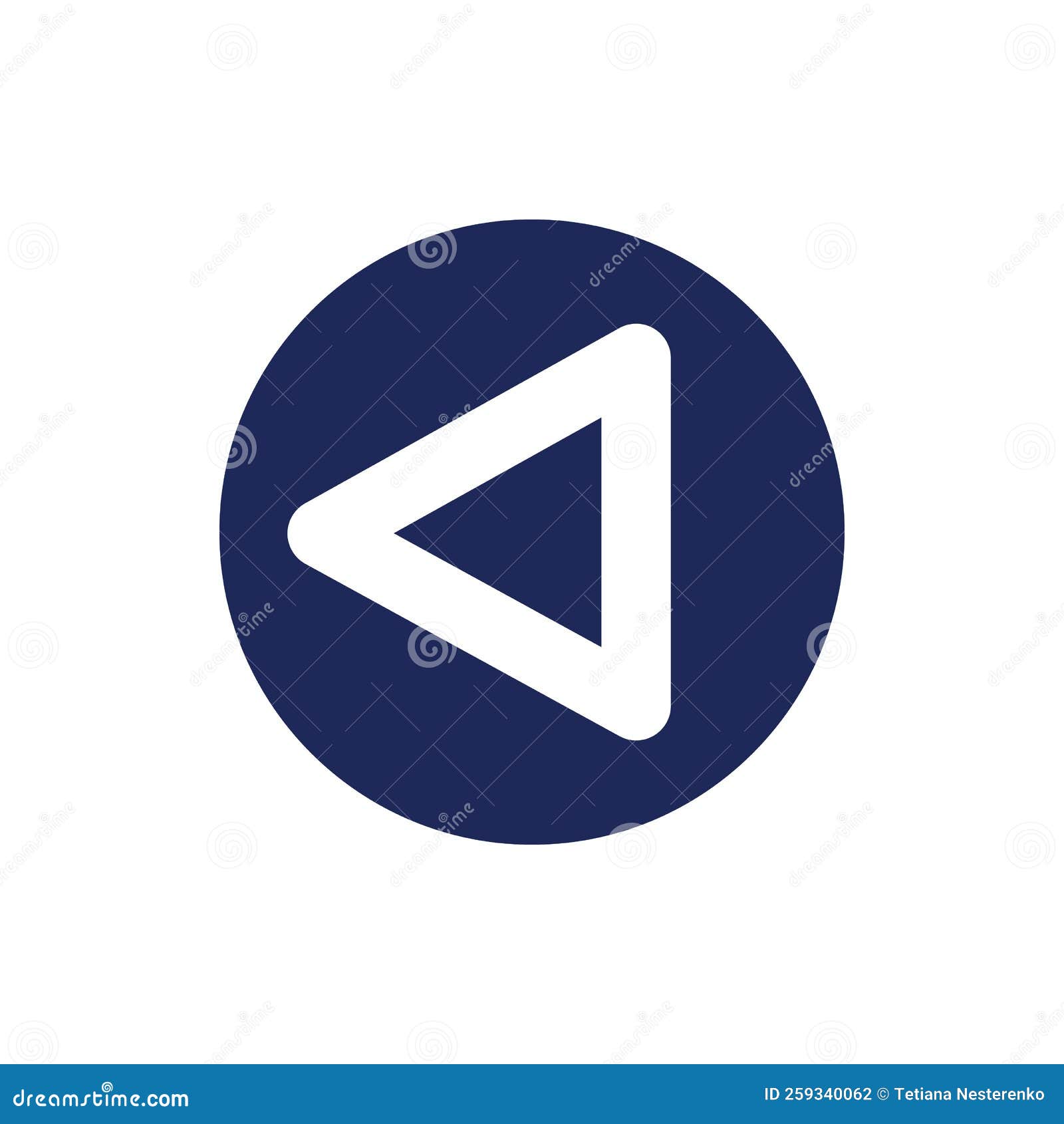 Replay Button Outline Icon Vector Illustration | CartoonDealer.com ...