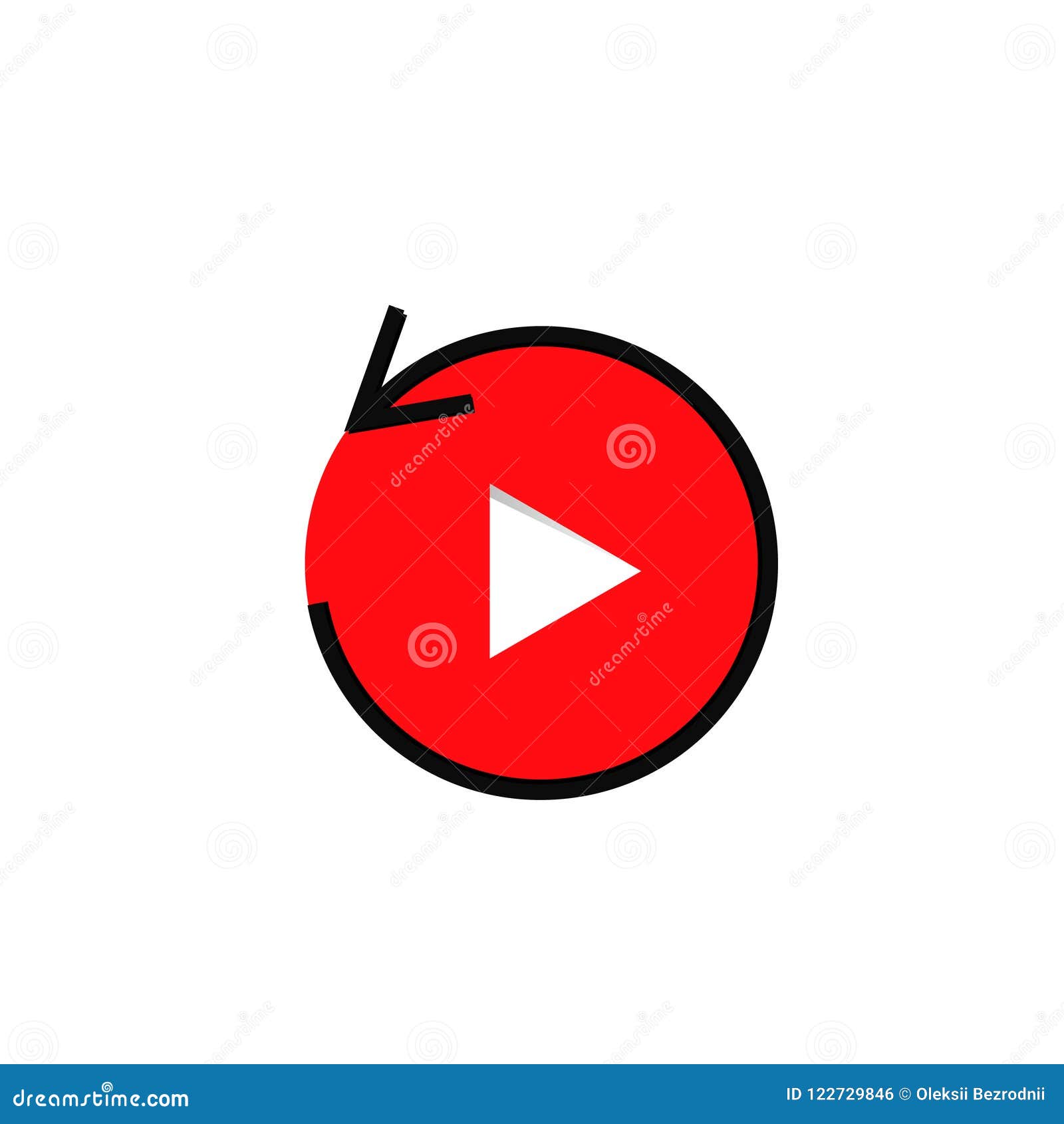 Replay reload symbol stock vector. Illustration of online - 122729846