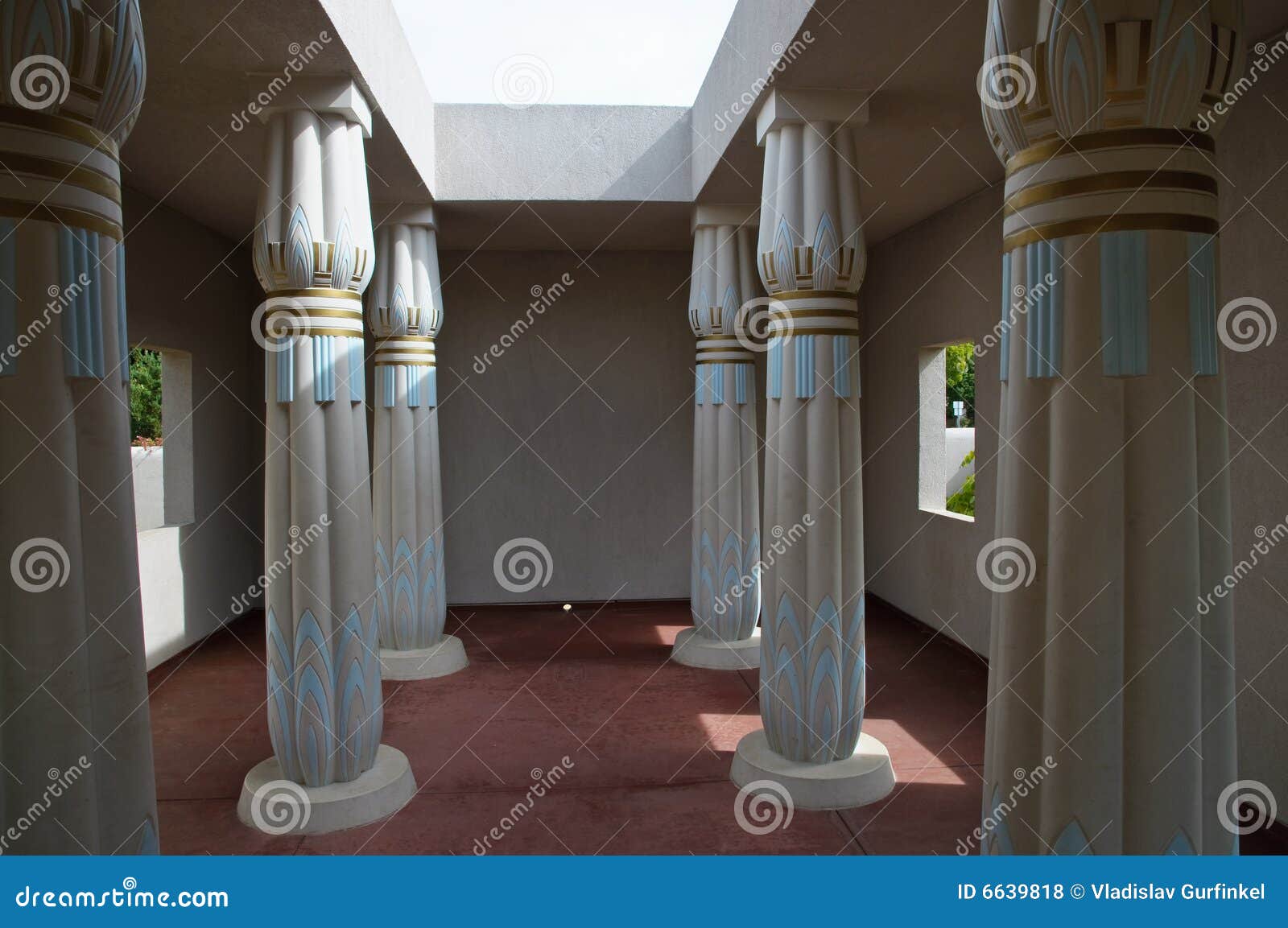 Replica of Ancient Egyptian Architecture Stock Photo - Image of objects ...