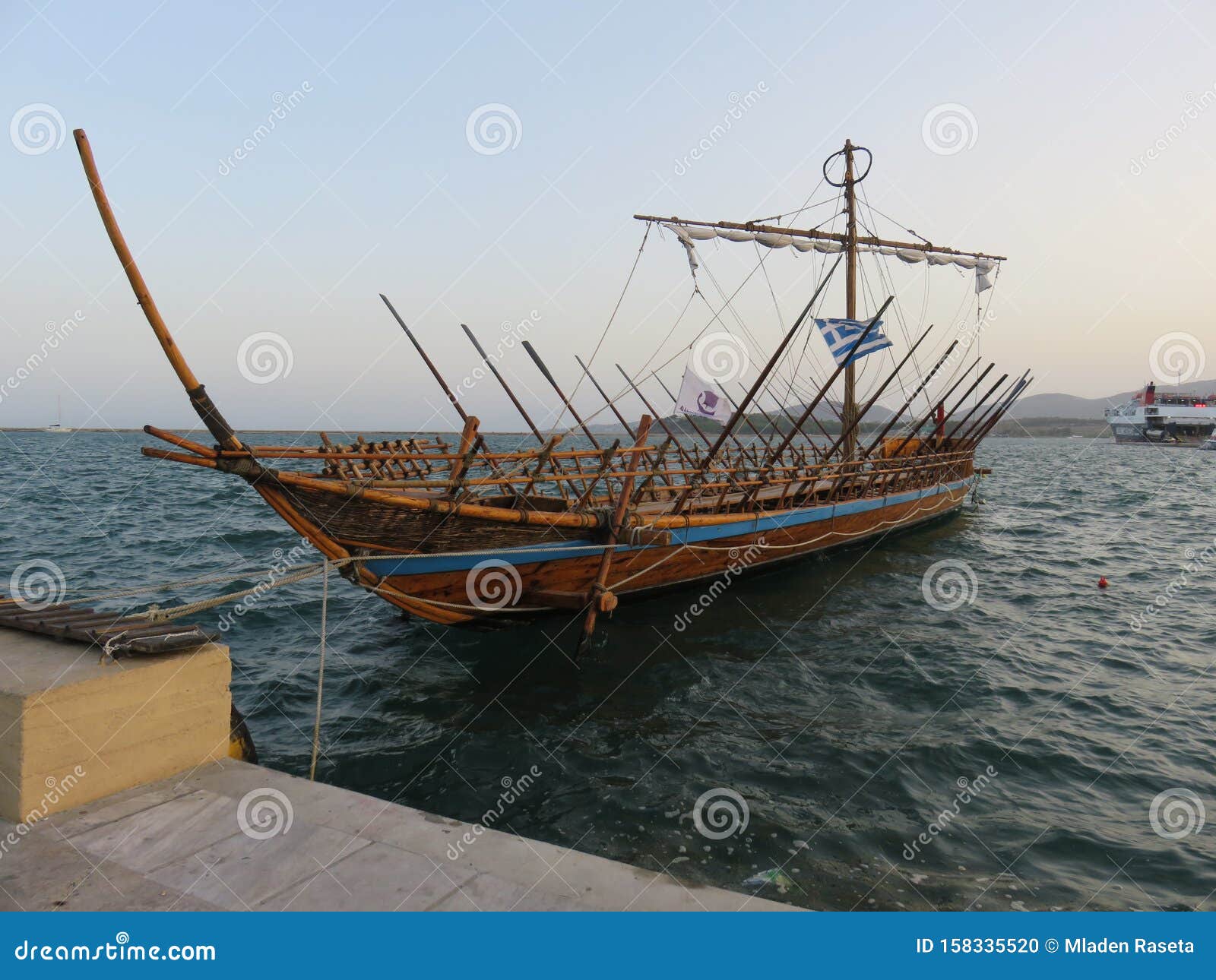 Replica of an Ancient Ship at Harbor Stock Photo - Image of entering ... Replica of an Ancient Ship at Harbor Stock Photo - Image of entering ...