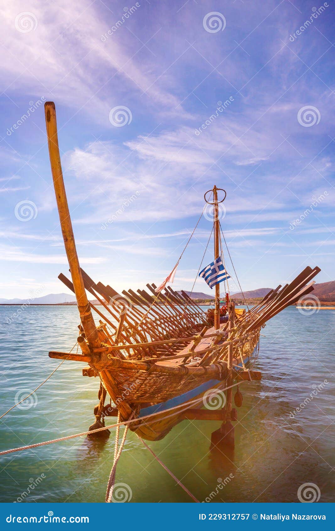 Replica of Argo Mythical Ship in Volos, Greece Stock Image - Image of ...