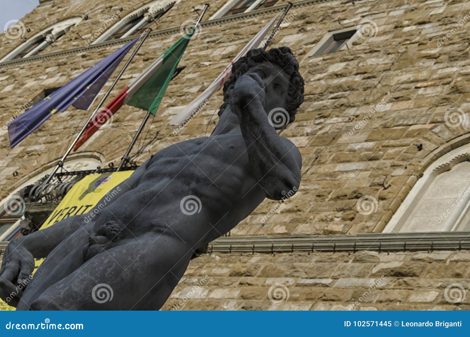 The Replica of the David of Michelangelo Stock Image - Image of replica ...