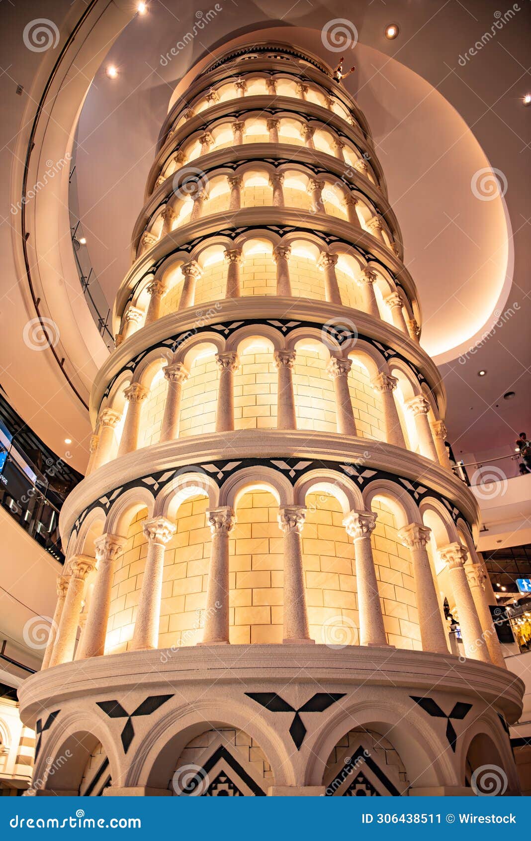 Replica of the Piza Tower editorial photo. Image of glowing - 306438511