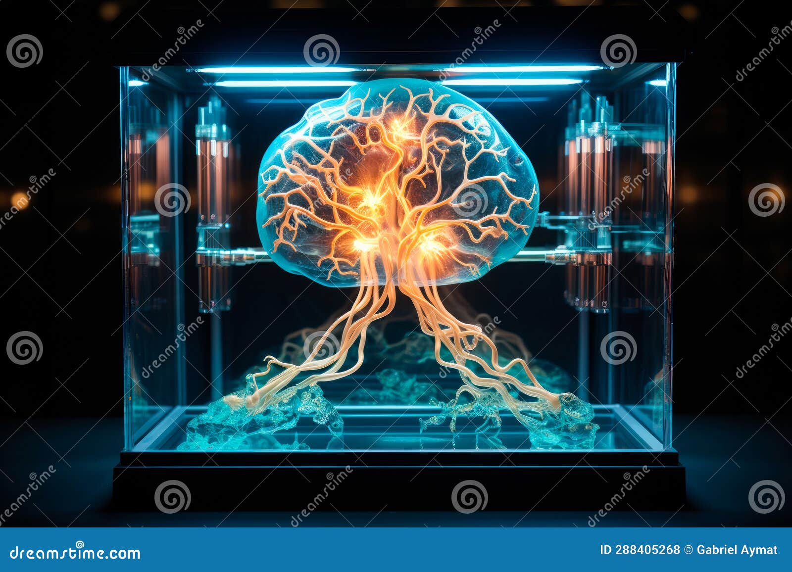 Replica in a Scientific Laboratory of a Human Brain Placed in a ...