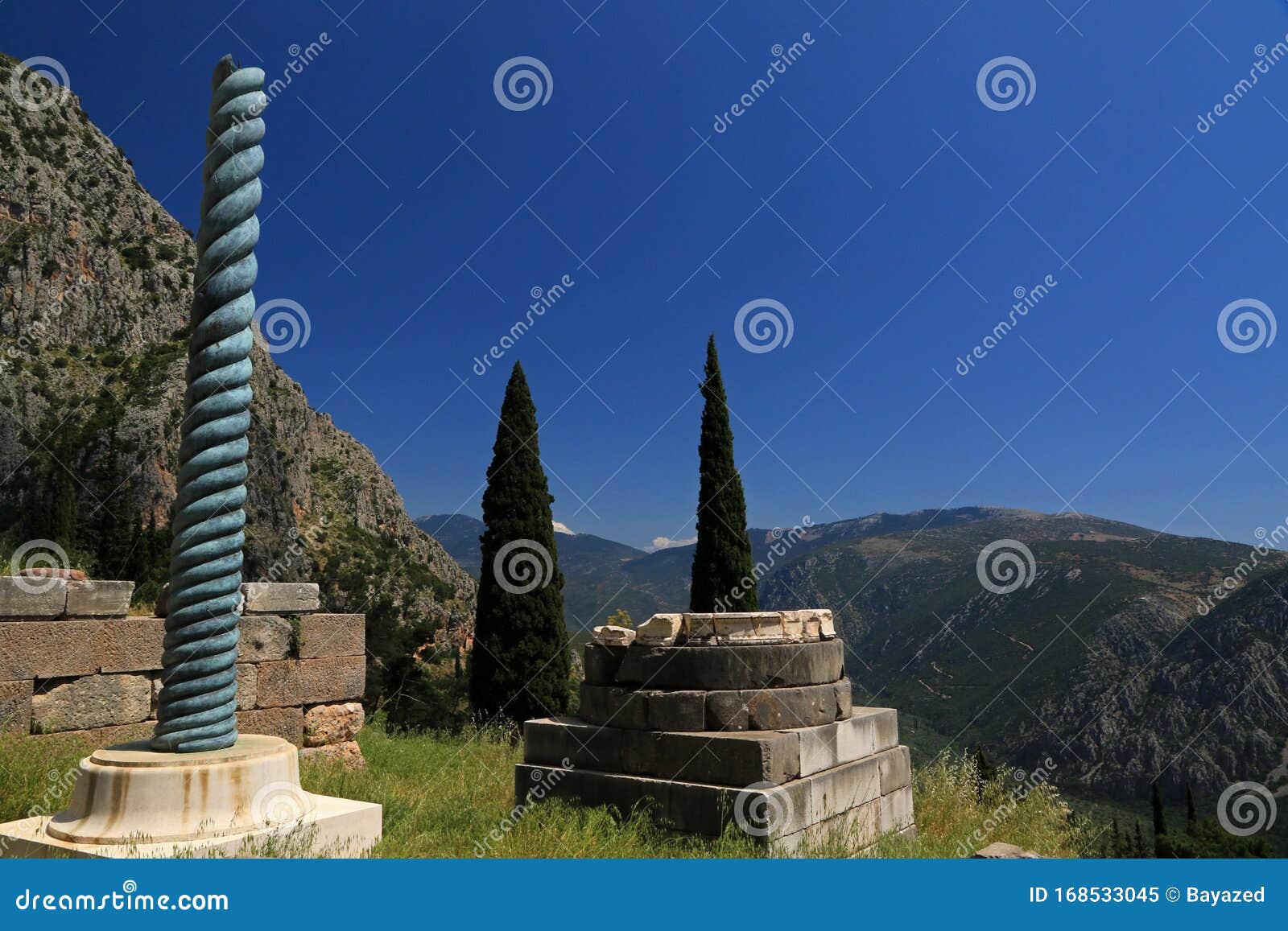 Replica of the Serpent Column Stock Image - Image of greece, temple ...