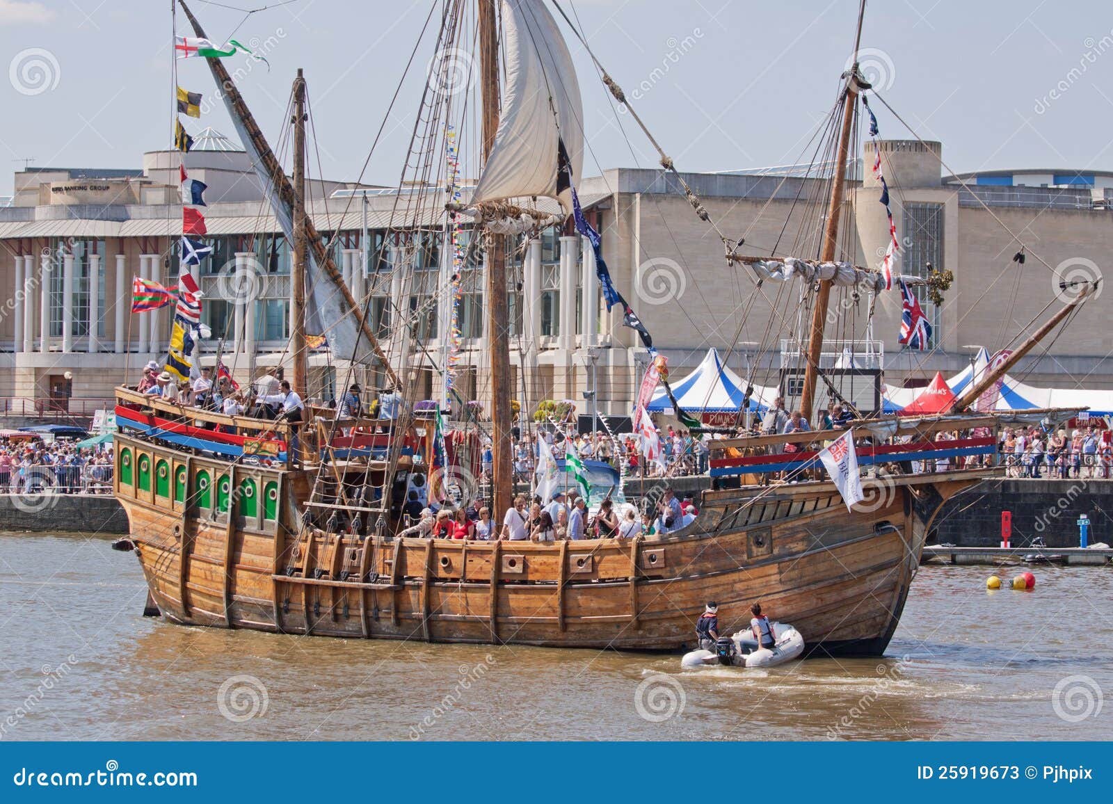 Replica Vessel editorial stock photo. Image of quayside - 25919673
