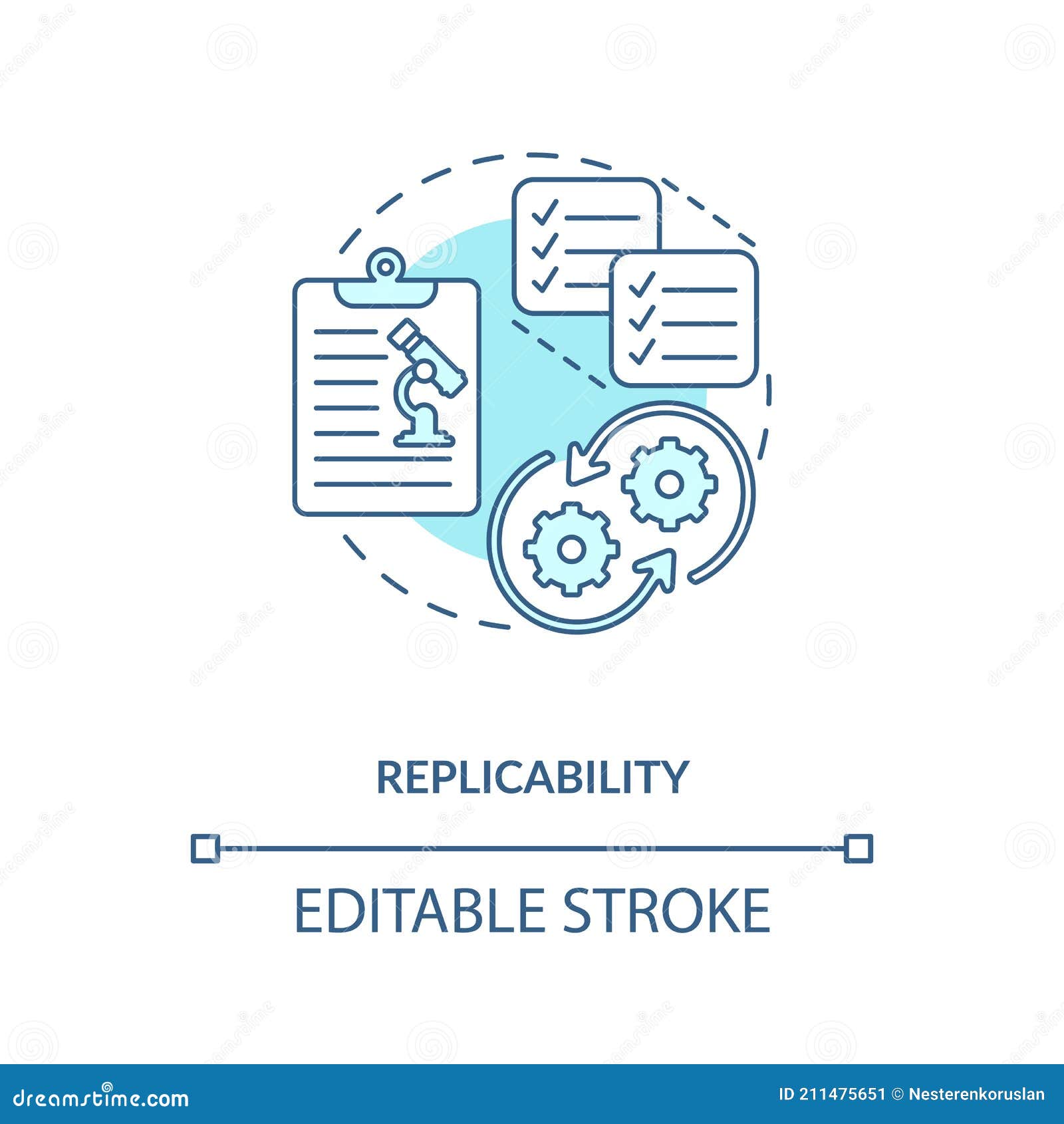 Replicability concept icon stock vector. Illustration of replicability ...