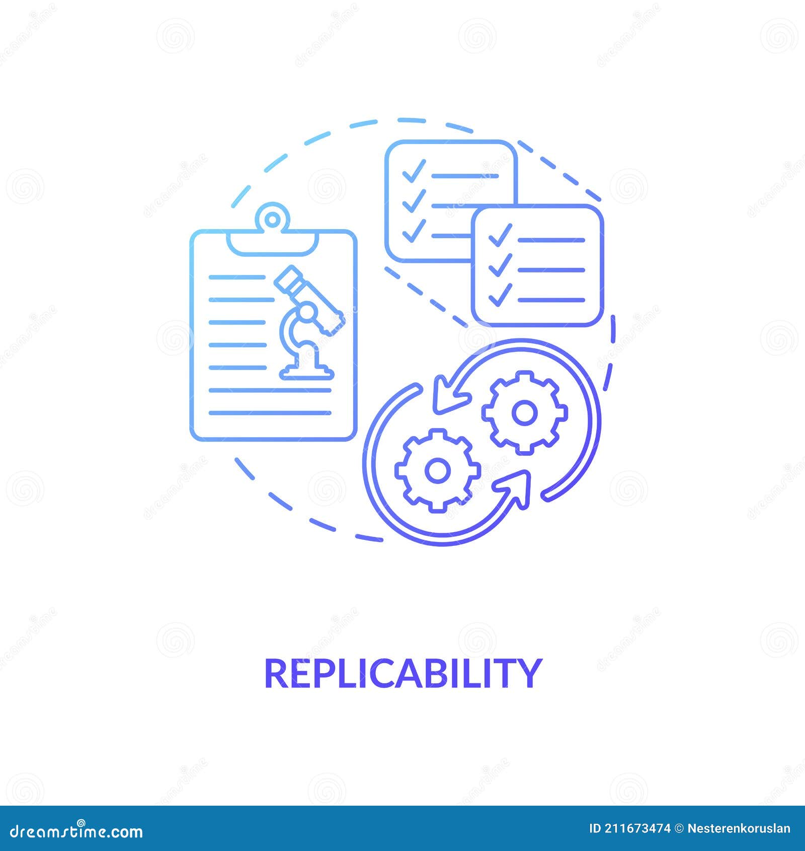 Replicability concept icon stock vector. Illustration of vector - 211673474
