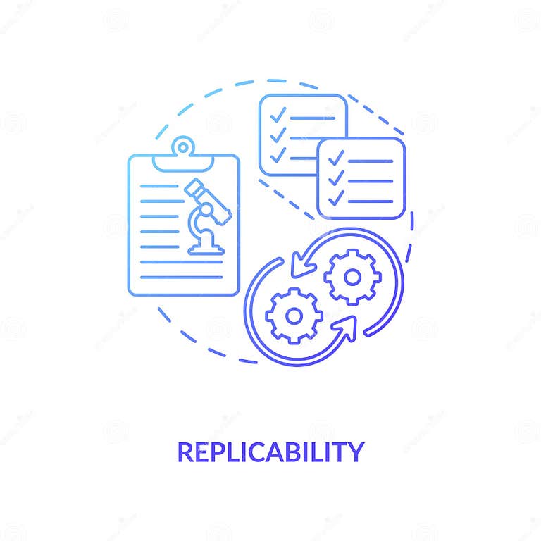 Replicability concept icon stock vector. Illustration of vector - 211673474