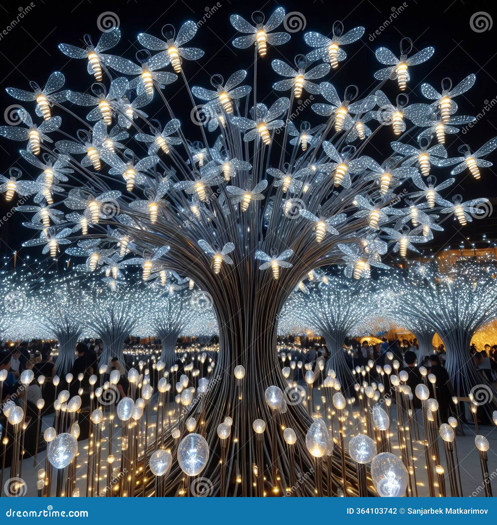 A Swarm Of Glowing Cybernetic Insects With Intricate Robotic ...