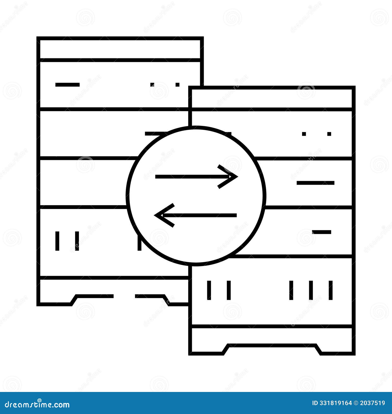 Database Replication Technology Icon Cartoon Vector | CartoonDealer.com #351630685
