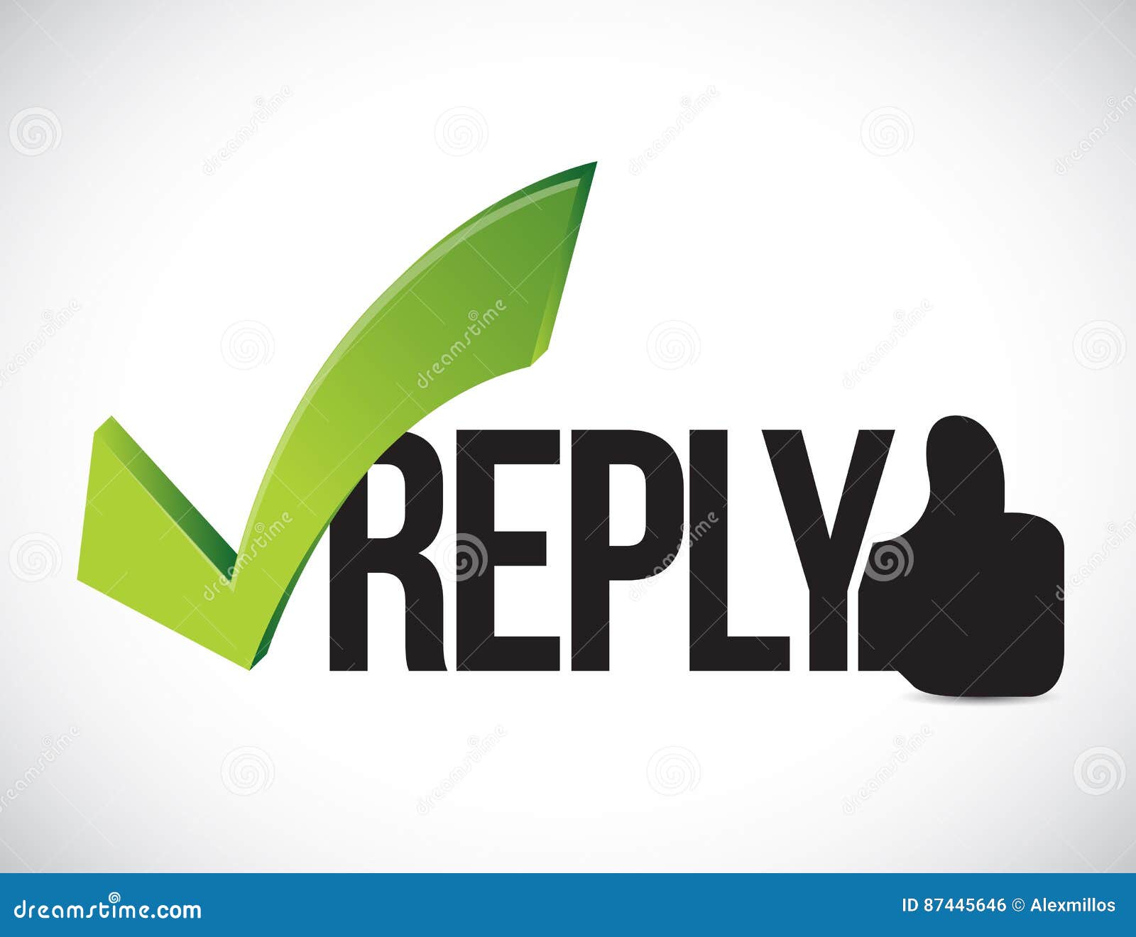 Reply Approved Concept Illustration Graphic Stock Illustration ...