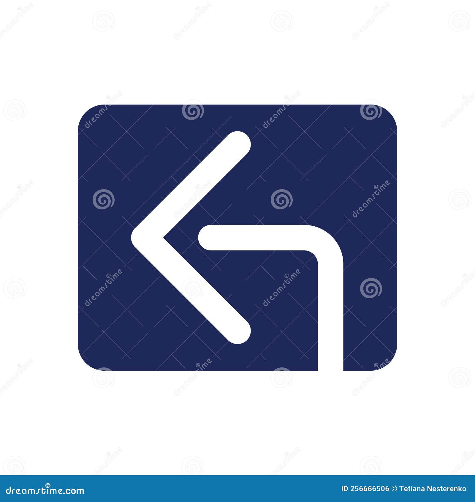 Reply Arrow Black Glyph Ui Icon Stock Vector - Illustration of element ...