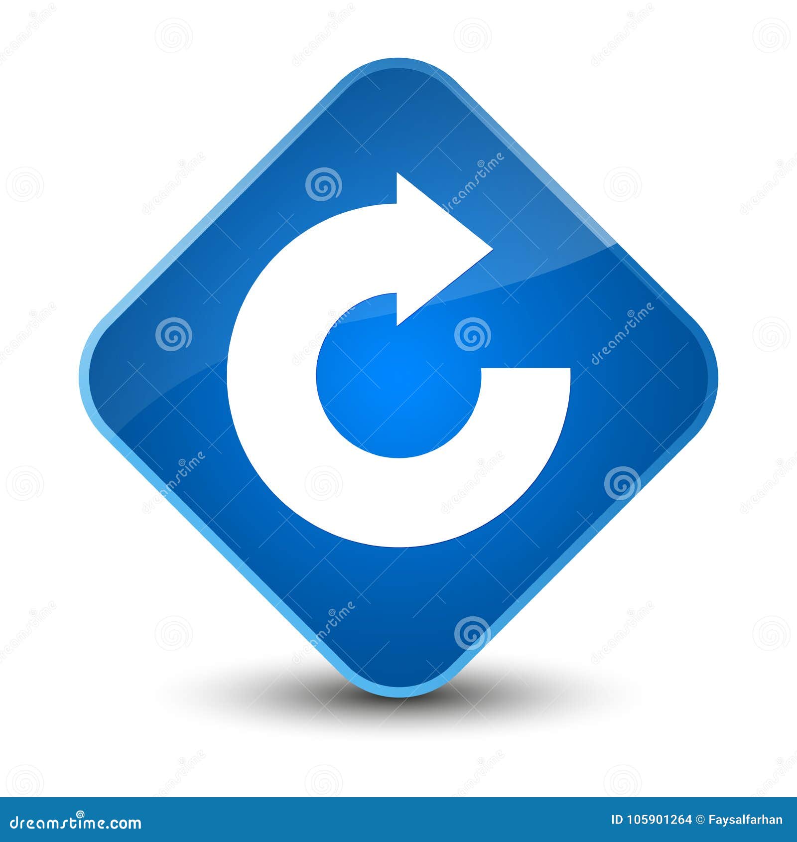 Reply Arrow Icon Elegant Blue Diamond Button Stock Illustration ...