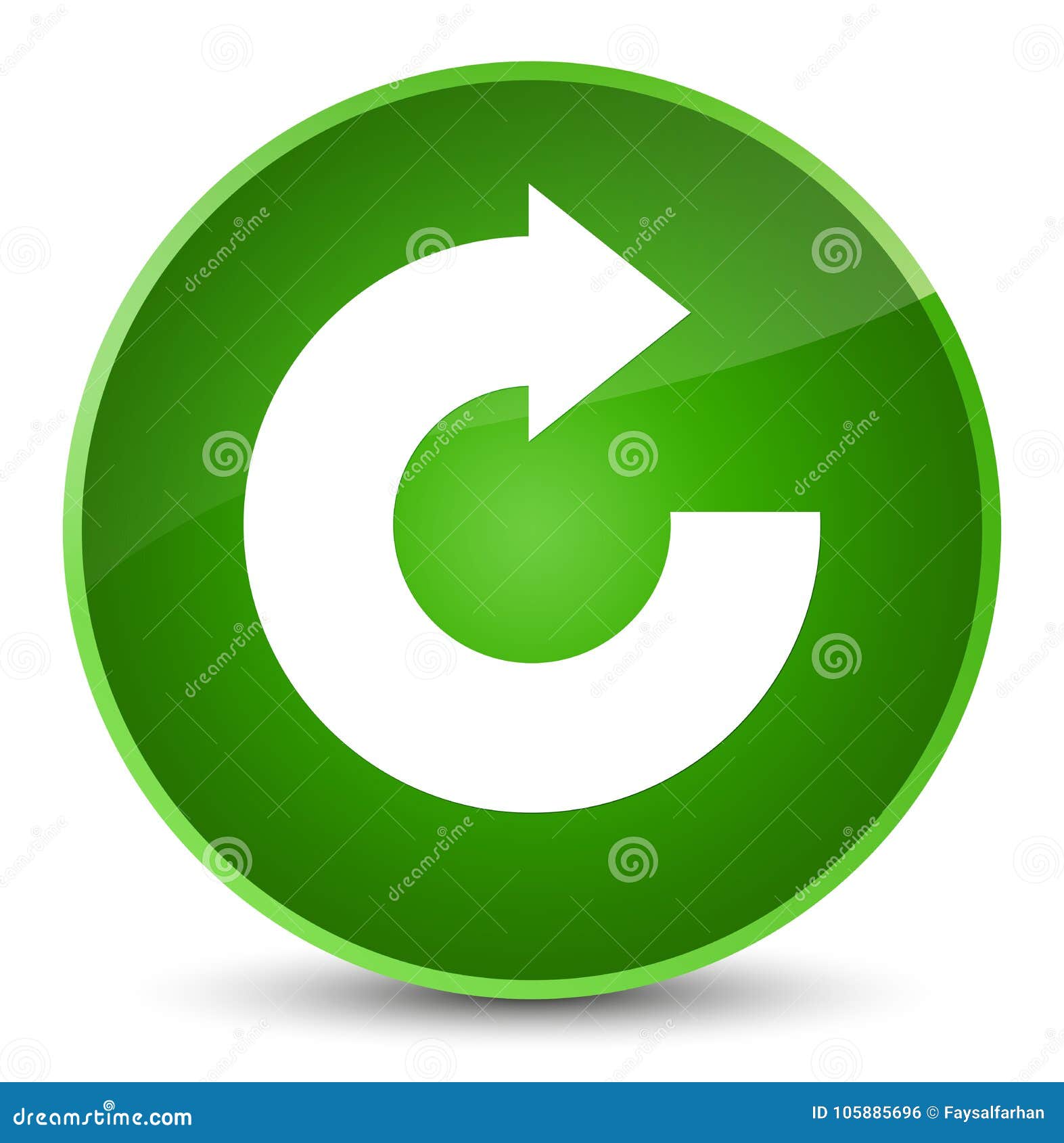 Reply Arrow Icon Elegant Green Round Button Stock Illustration ...