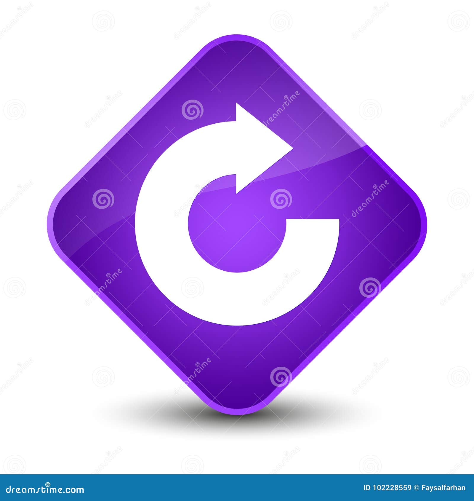 Reply Arrow Icon Elegant Purple Diamond Button Stock Illustration ...
