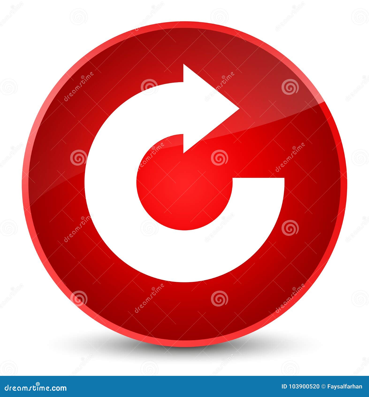 Reply Arrow Icon Elegant Red Round Button Stock Illustration ...