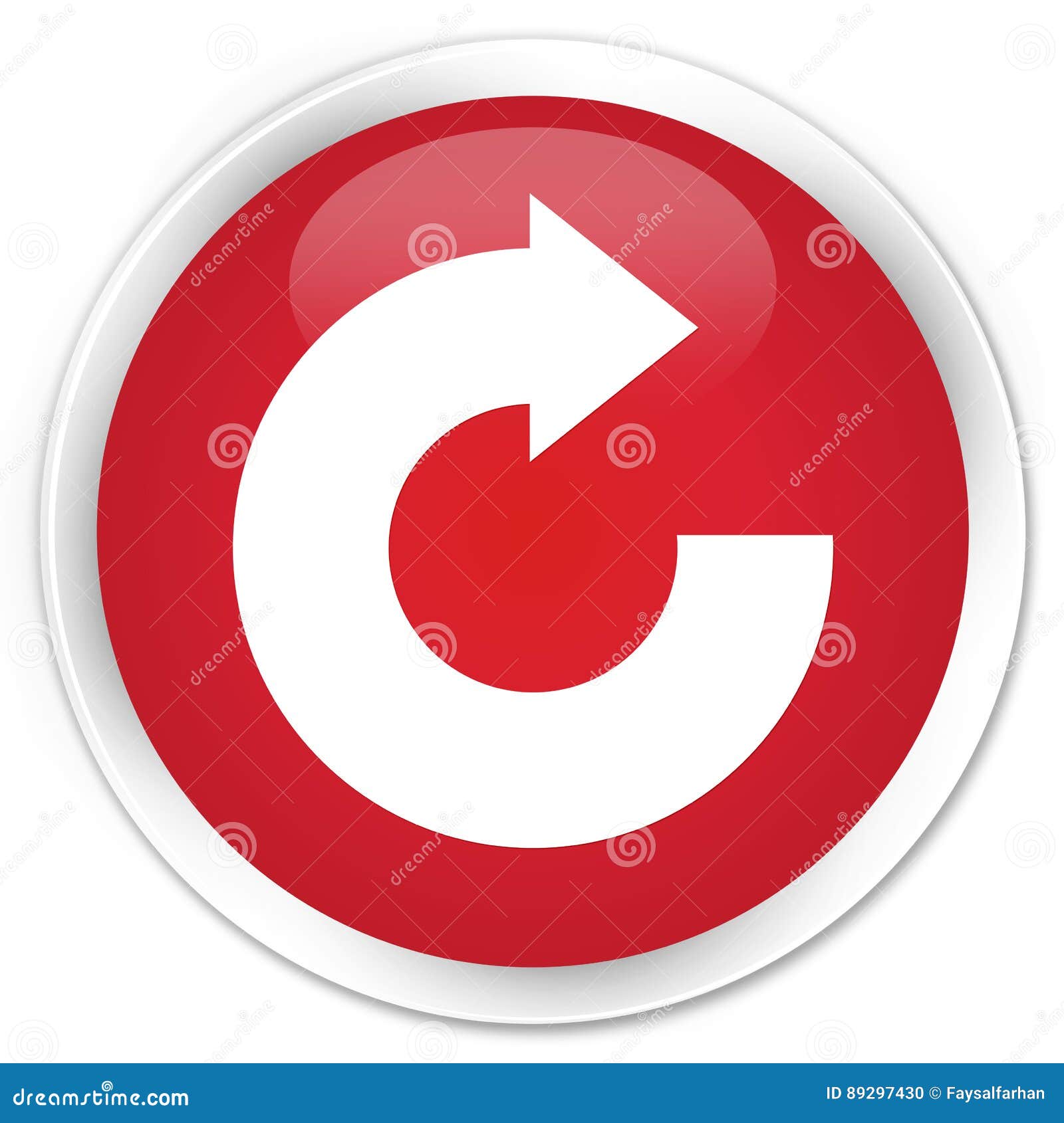 Reply Arrow Icon Premium Red Round Button Stock Illustration ...
