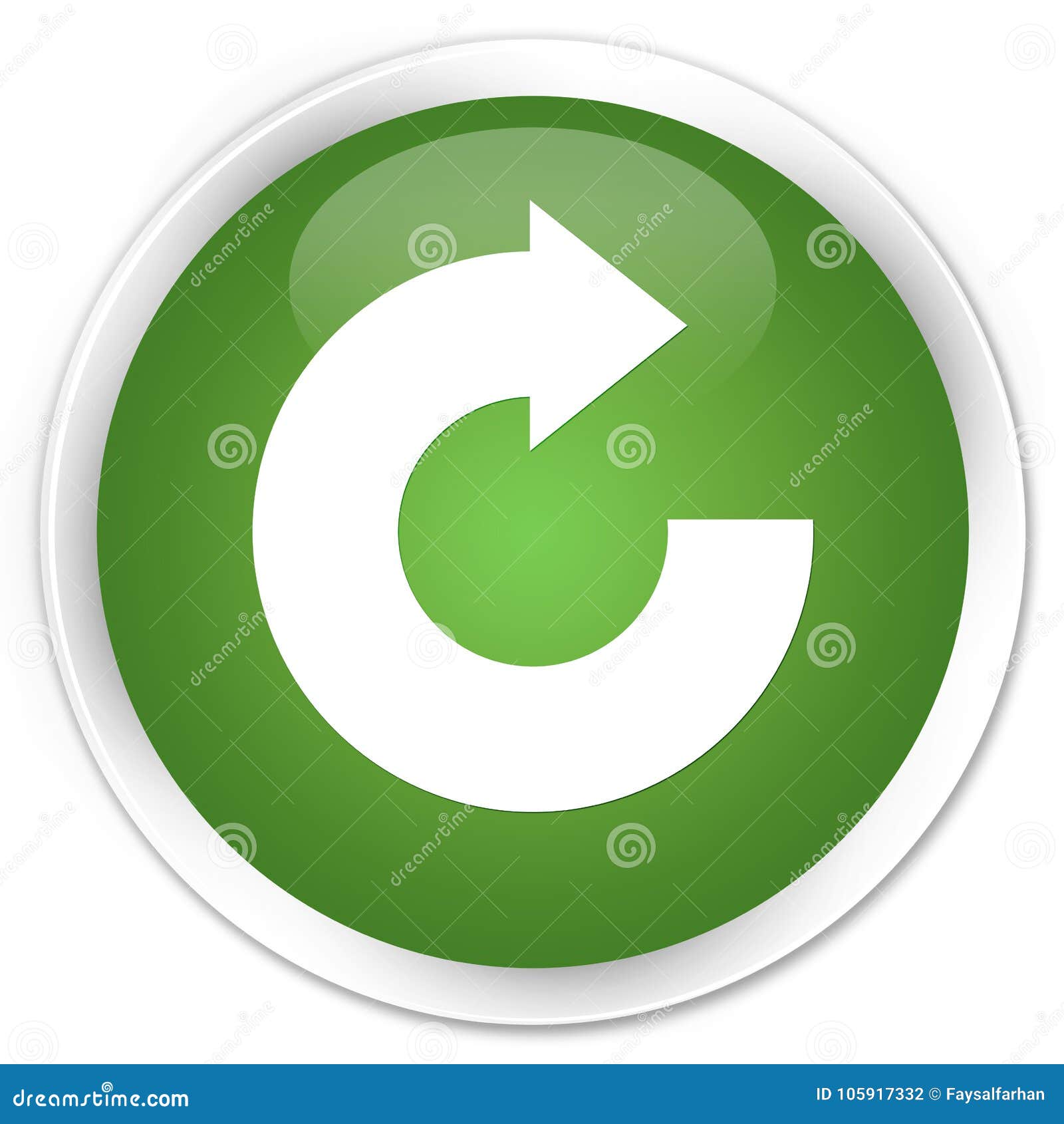 Reply Arrow Icon Premium Soft Green Round Button Stock Illustration ...