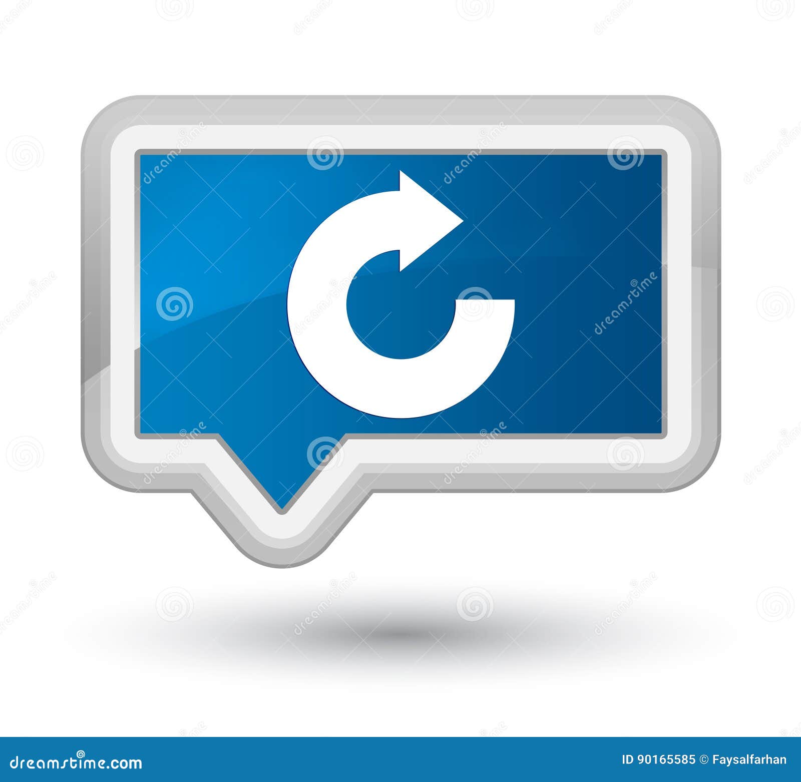 Reply Arrow Icon Prime Blue Banner Button Stock Illustration ...