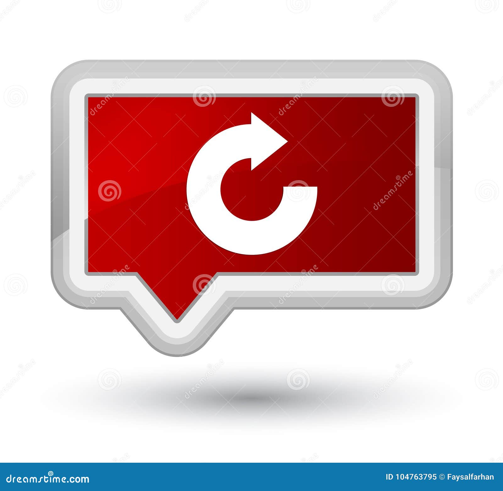 Reply Arrow Icon Prime Red Banner Button Stock Illustration ...