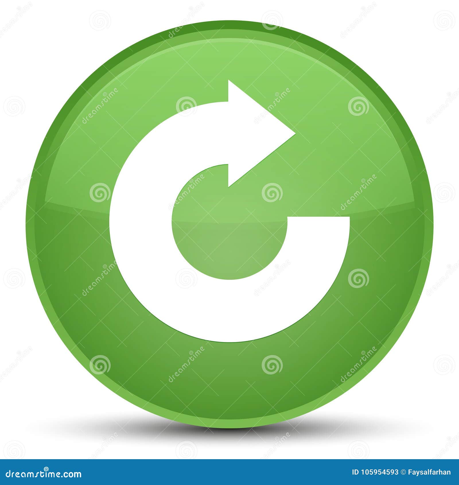Reply Arrow Icon Special Soft Green Round Button Stock Illustration ...