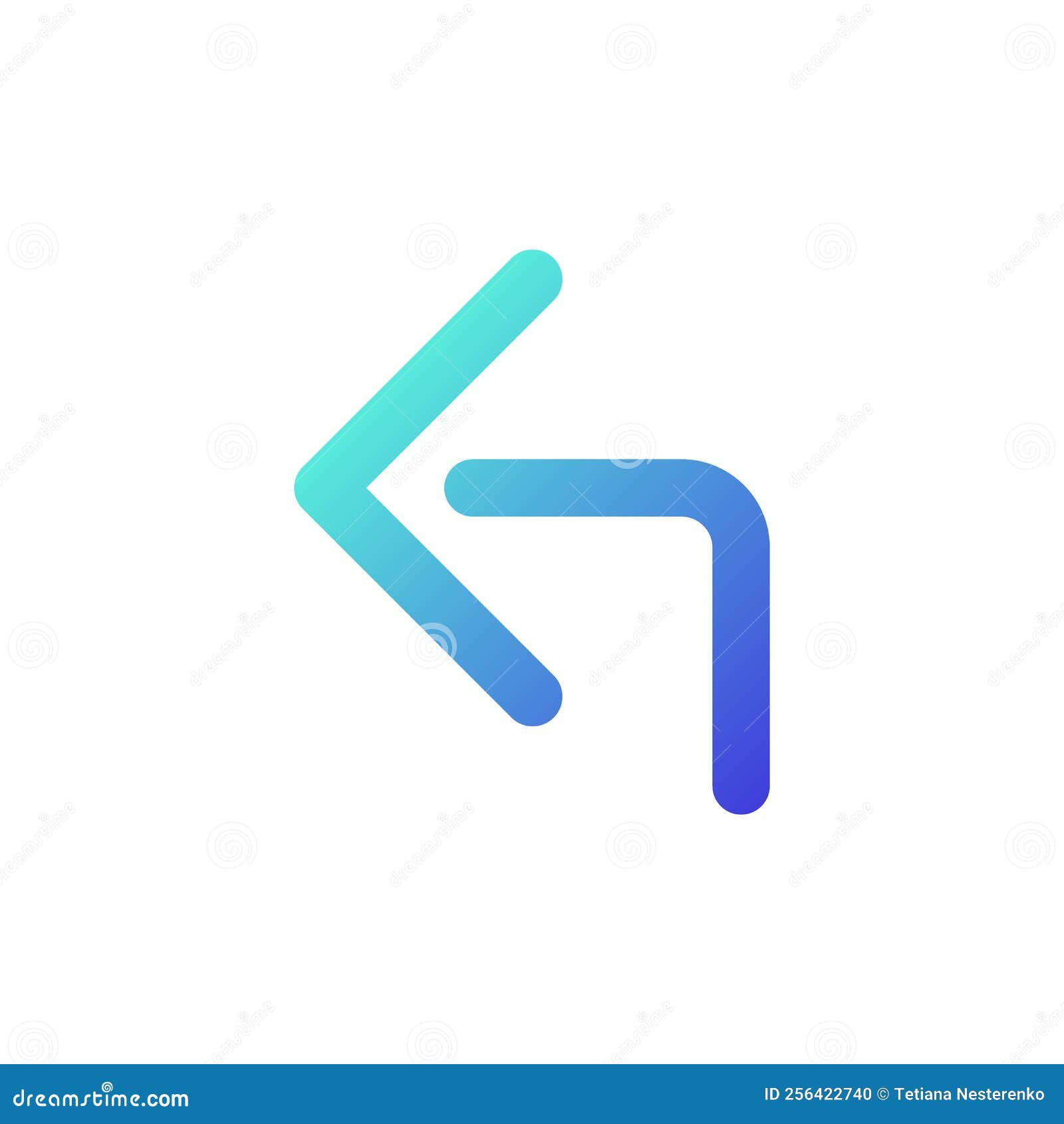 Reply Arrow Pixel Perfect Gradient Linear Ui Icon Stock Vector - Illustration of response ...
