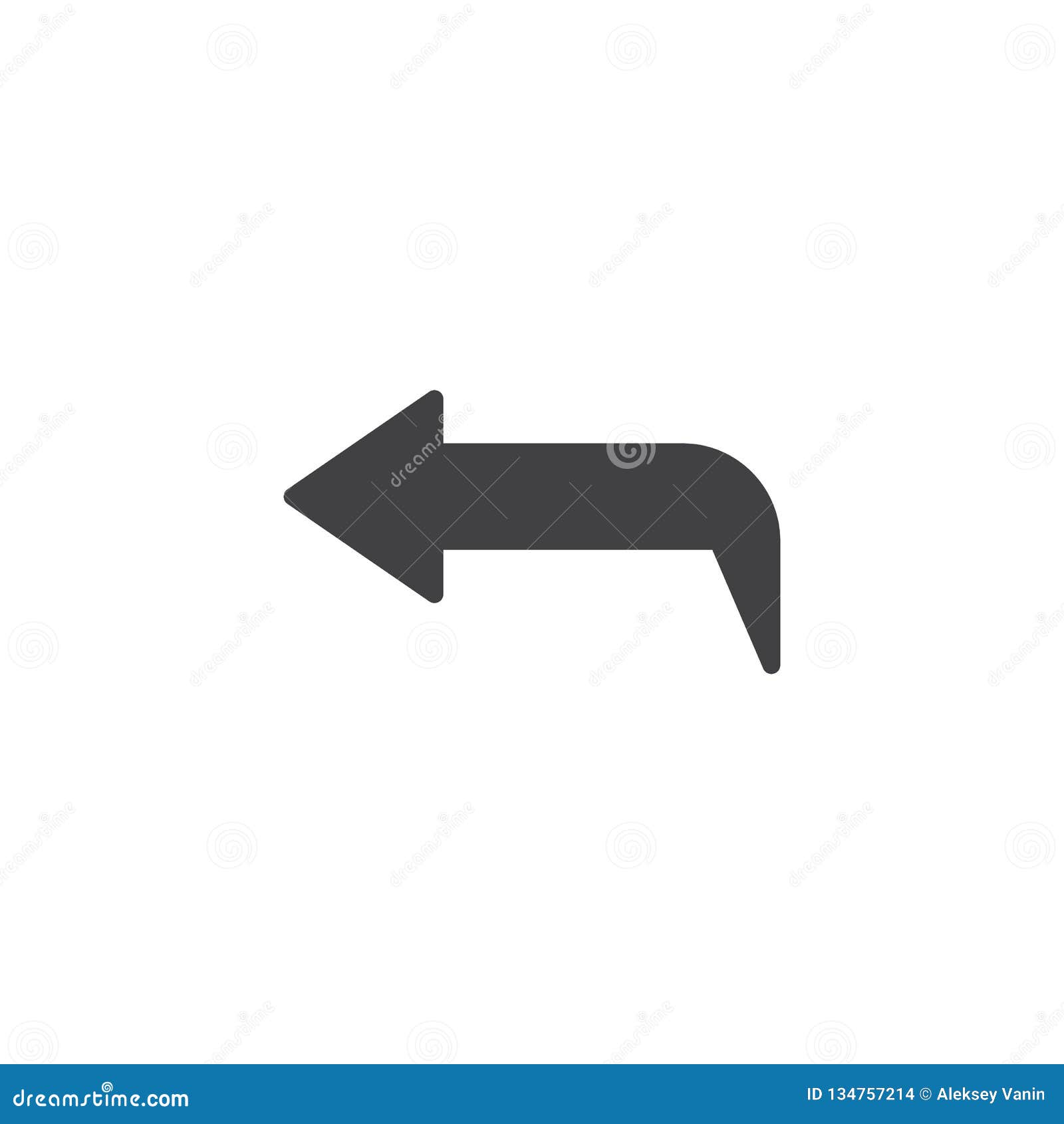 Reply arrow vector icon stock vector. Illustration of answer - 134757214