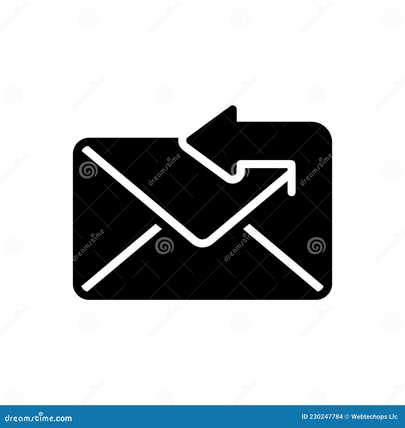 Black Solid Icon for Reply, Answer and Retort Stock Vector ...