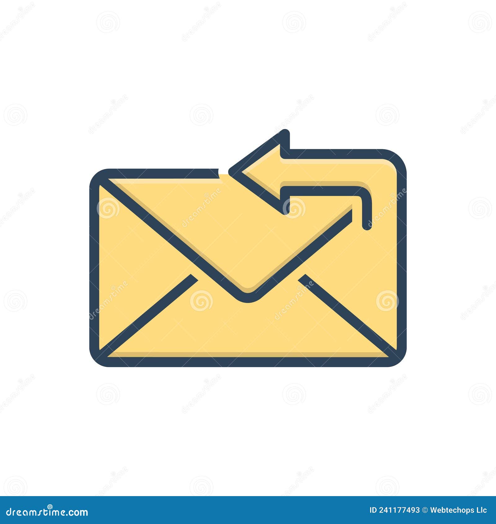 Color Illustration Icon for Reply, Answer and Response Stock ...