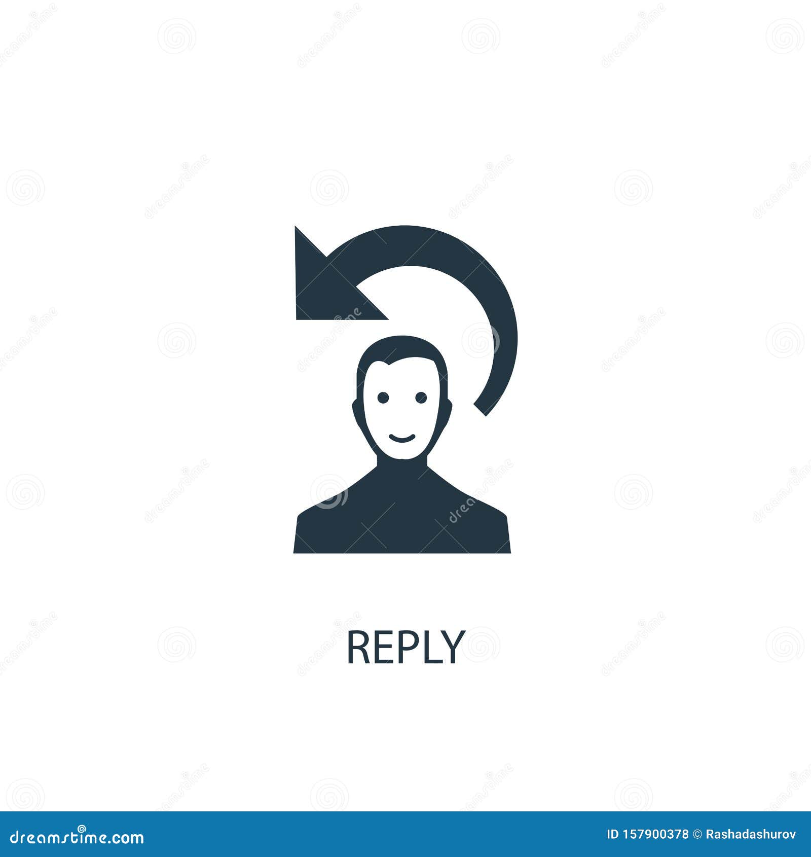 Reply Icon. Simple Element Illustration Stock Vector - Illustration of ...