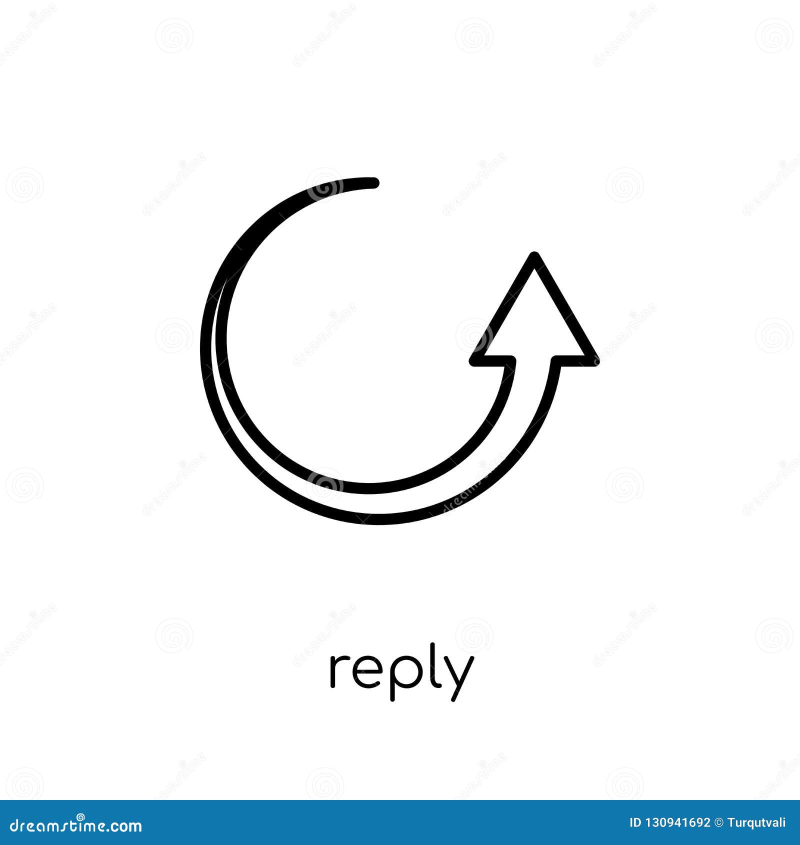 Reply Icon from Communication Collection. Stock Vector - Illustration ...