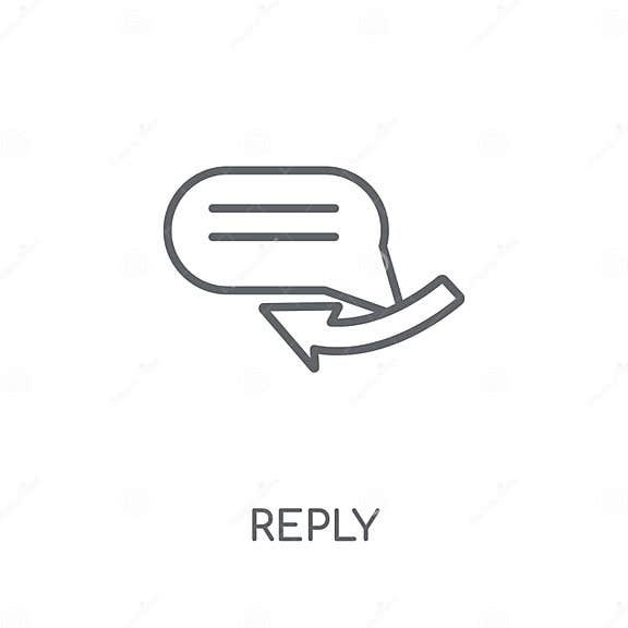 Reply Linear Icon. Modern Outline Reply Logo Concept on White Ba Stock ...