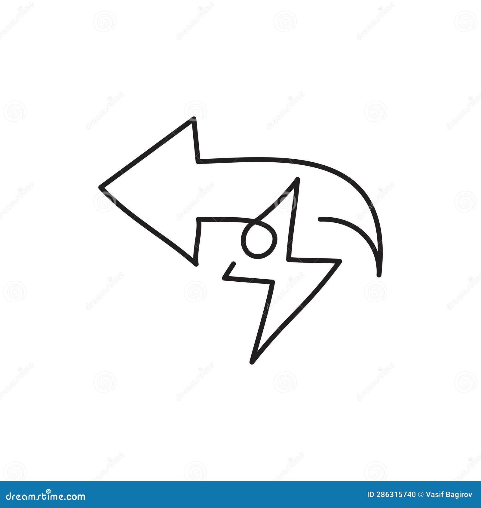 Reply One Line Icon. Simple One Line Vector Icon Stock Illustration ...