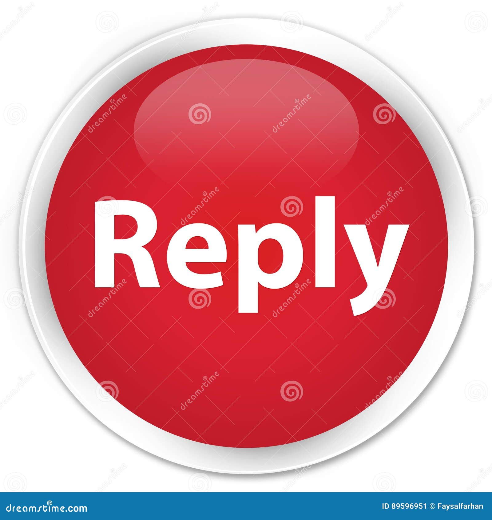 Reply Premium Red Round Button Stock Illustration - Illustration of ...