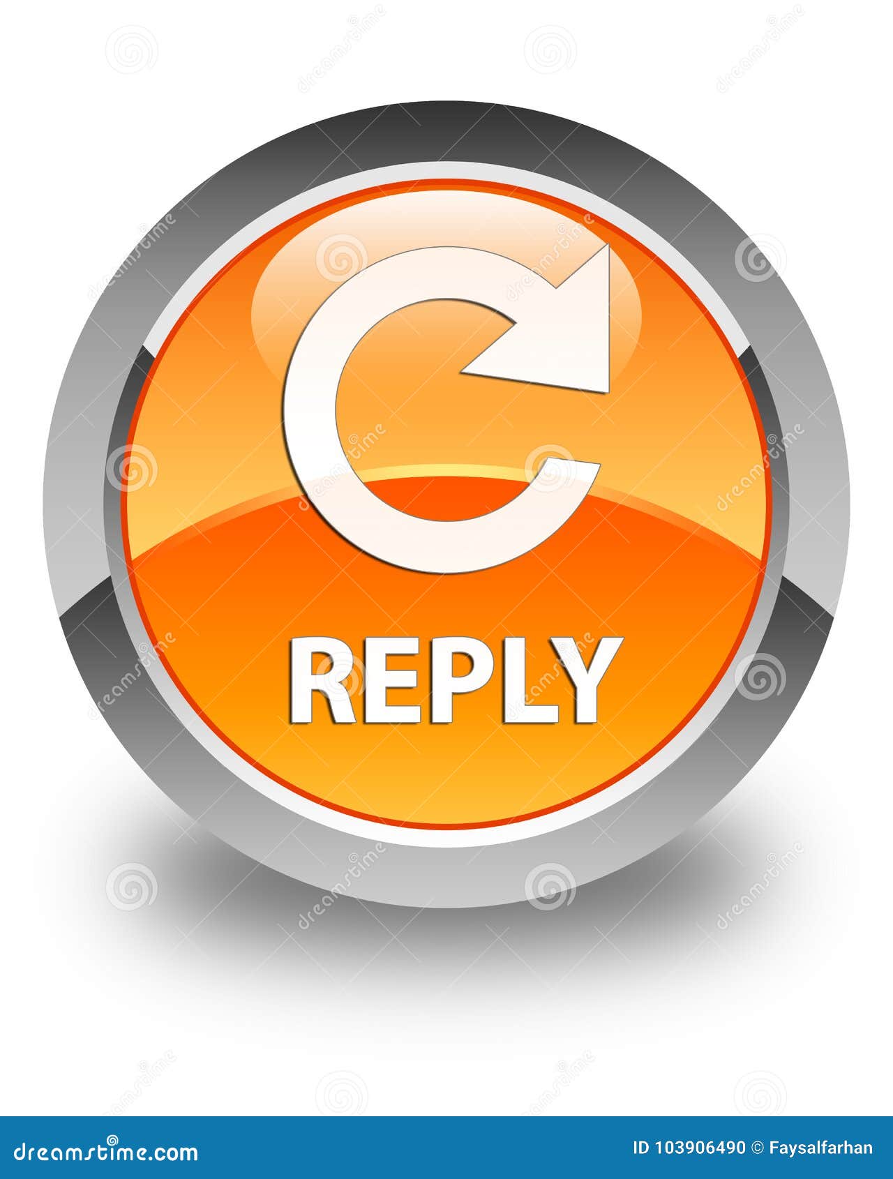 Reply (rotate Arrow Icon) Glossy Orange Round Button Stock Illustration ... Reply (rotate Arrow Icon) Glossy Orange Round Button Stock Illustration ...