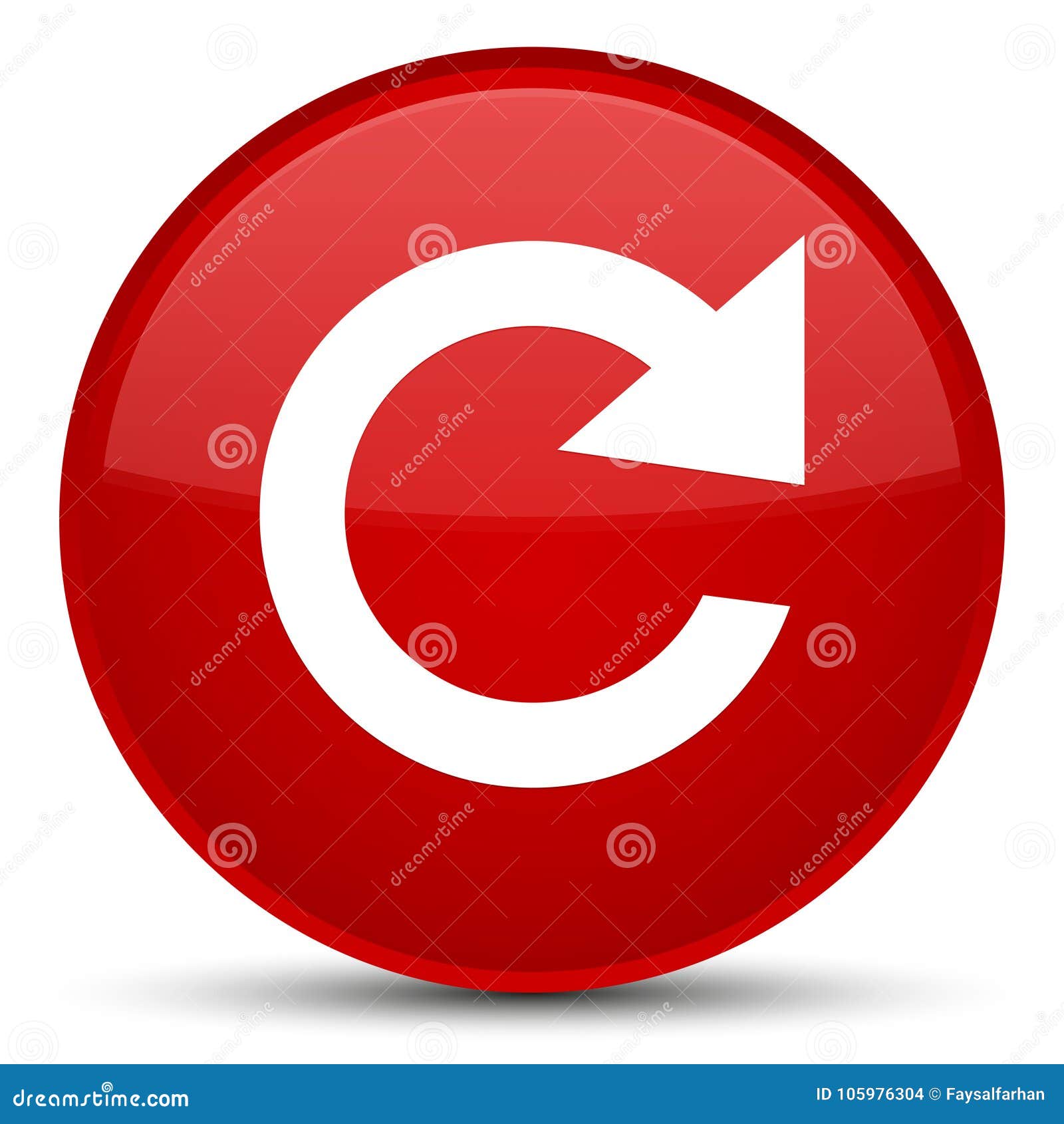 Reply Rotate Icon Special Red Round Button Stock Illustration ... Reply Rotate Icon Special Red Round Button Stock Illustration ...