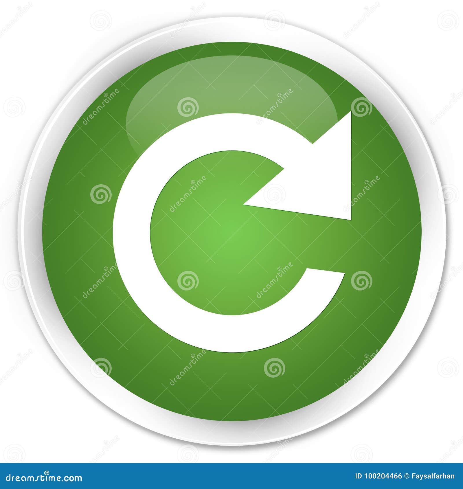 Reply Rotate Icon Premium Soft Green Round Button Stock Illustration ...