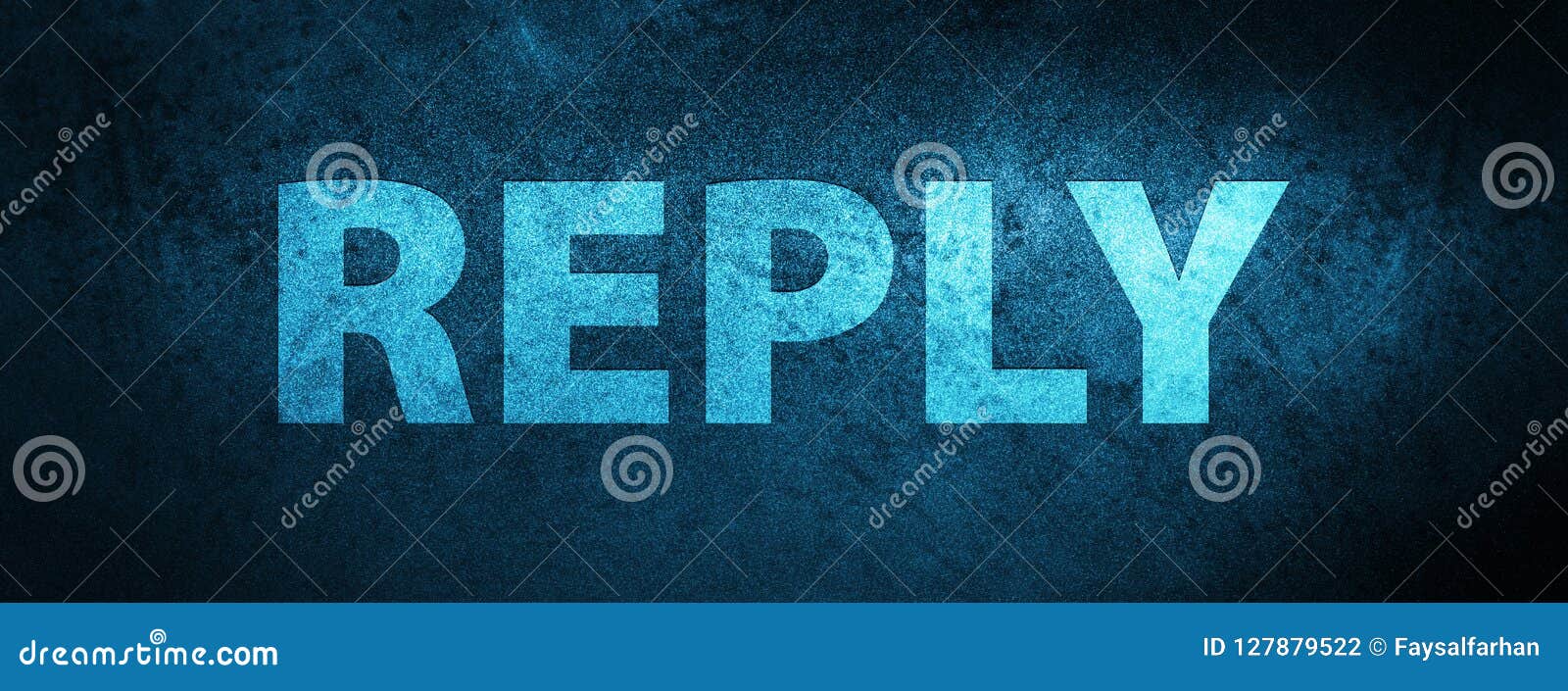 Reply Special Blue Banner Background Stock Illustration - Illustration ...